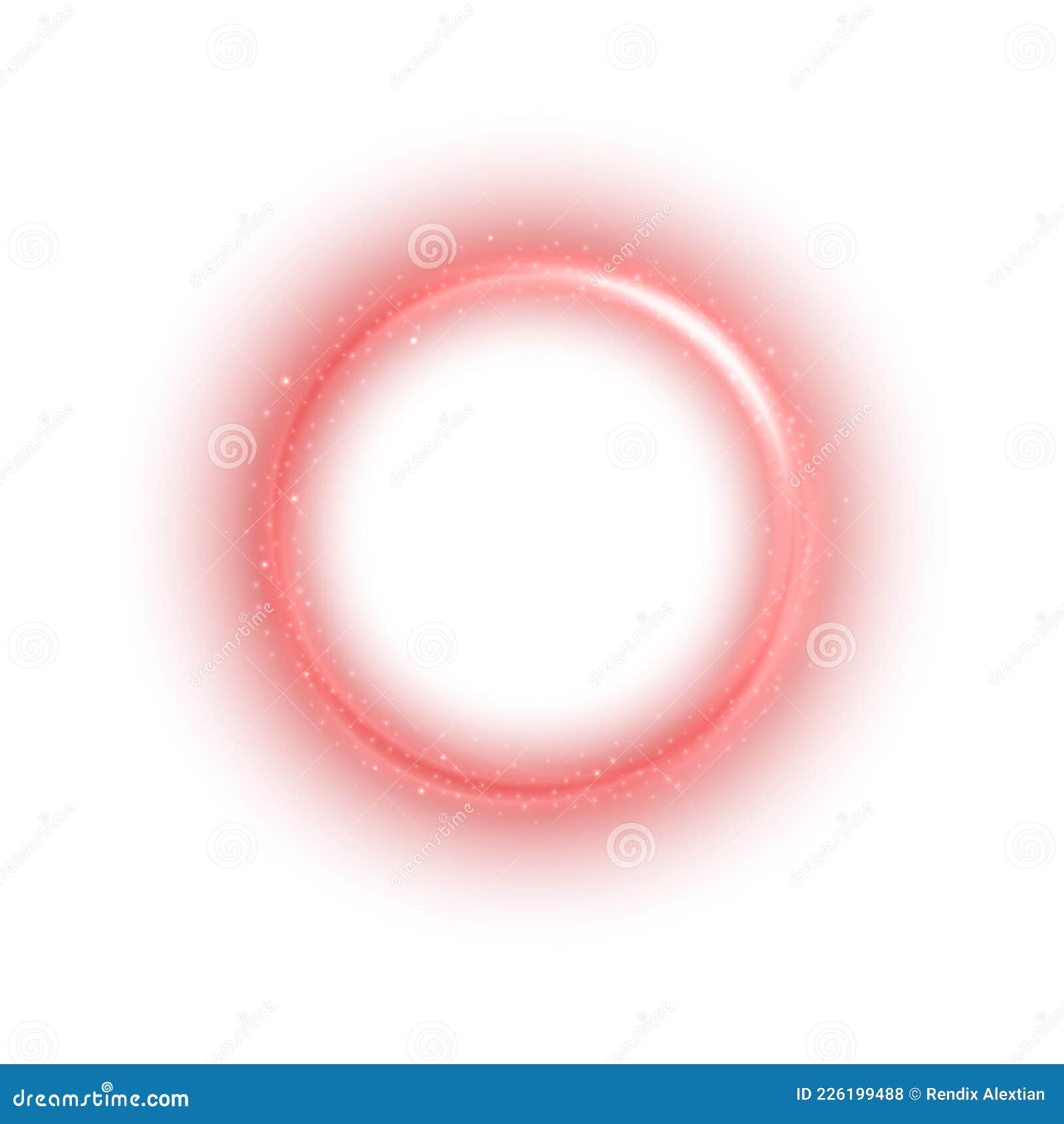Round Red Light Twisted on White Background, Suitable for Product ...