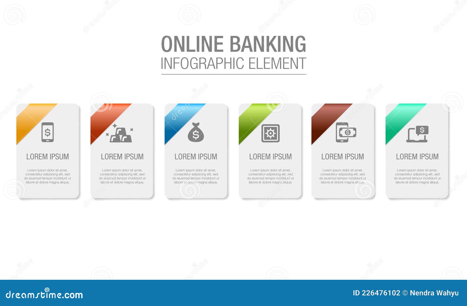 Vector Set of Infographic Layout Elements for Text and Icons, Complete ...
