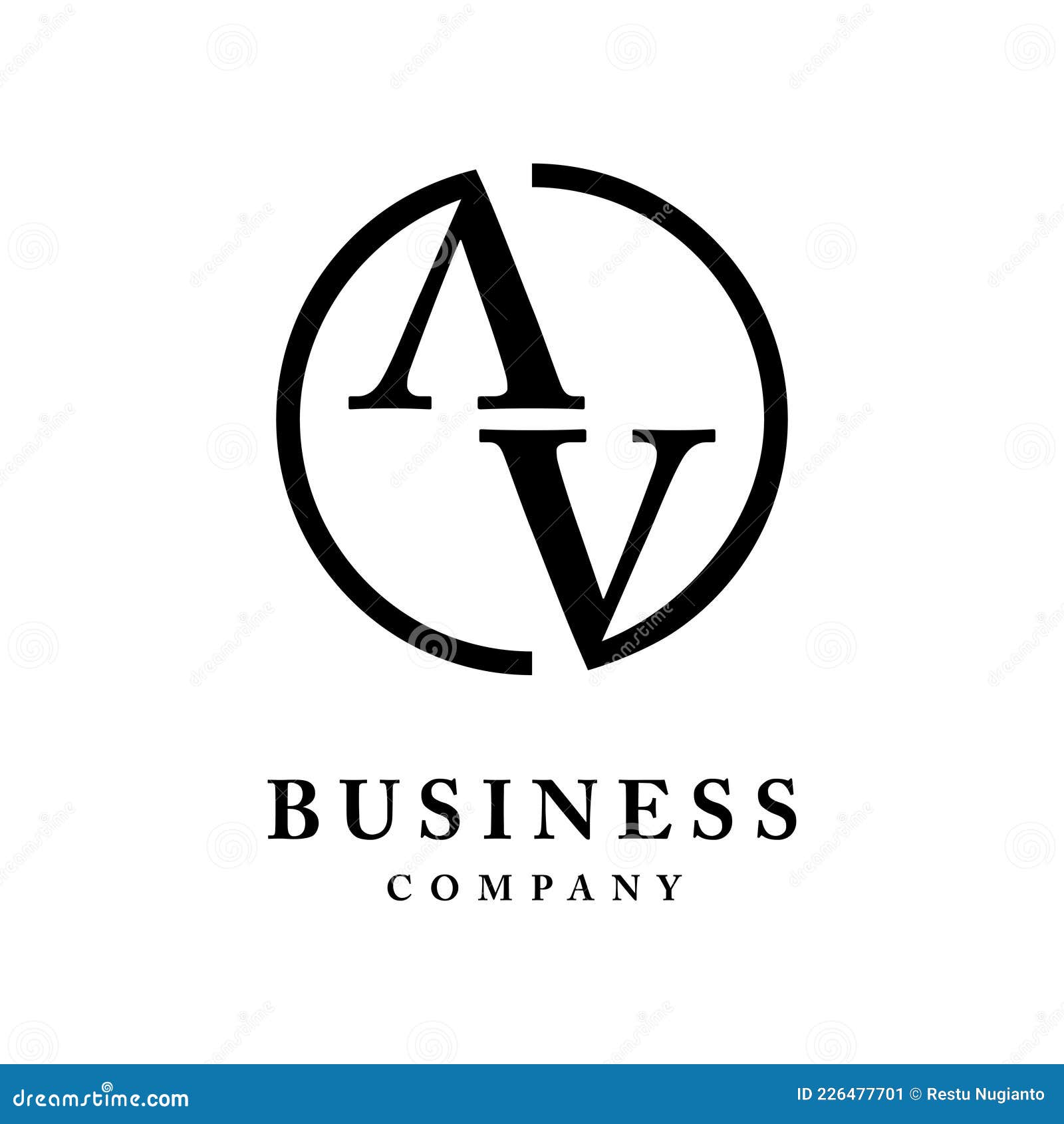 Creative Monogram Initials Letter a V VA or AV Premium Luxury Logo ...