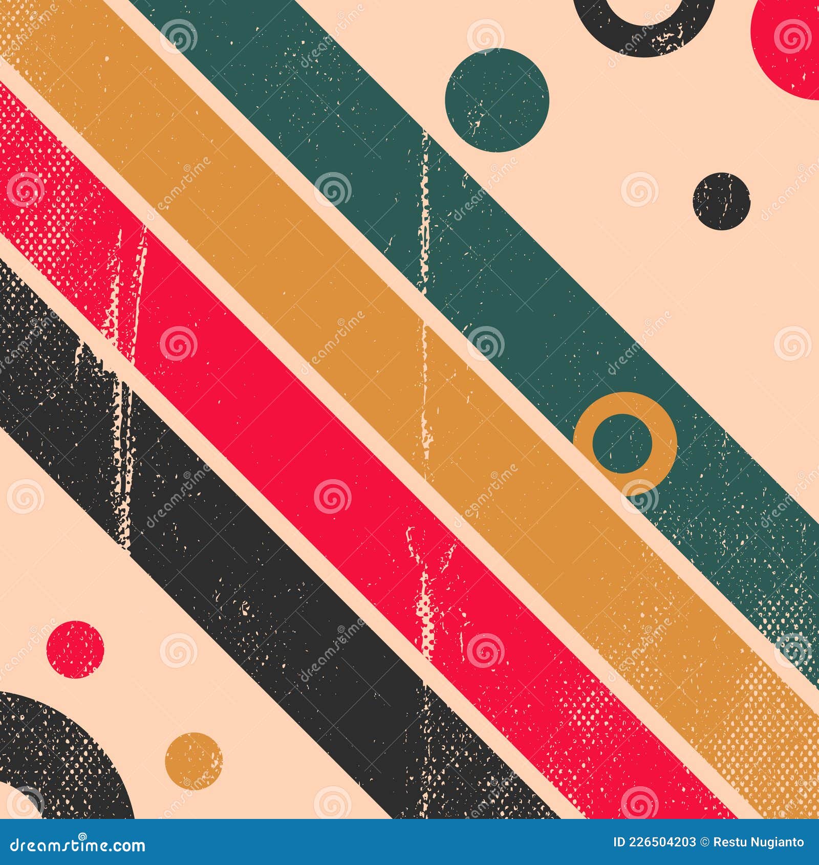 Geometric Slash Line and Circle Abstract Background Combined with Retro ...