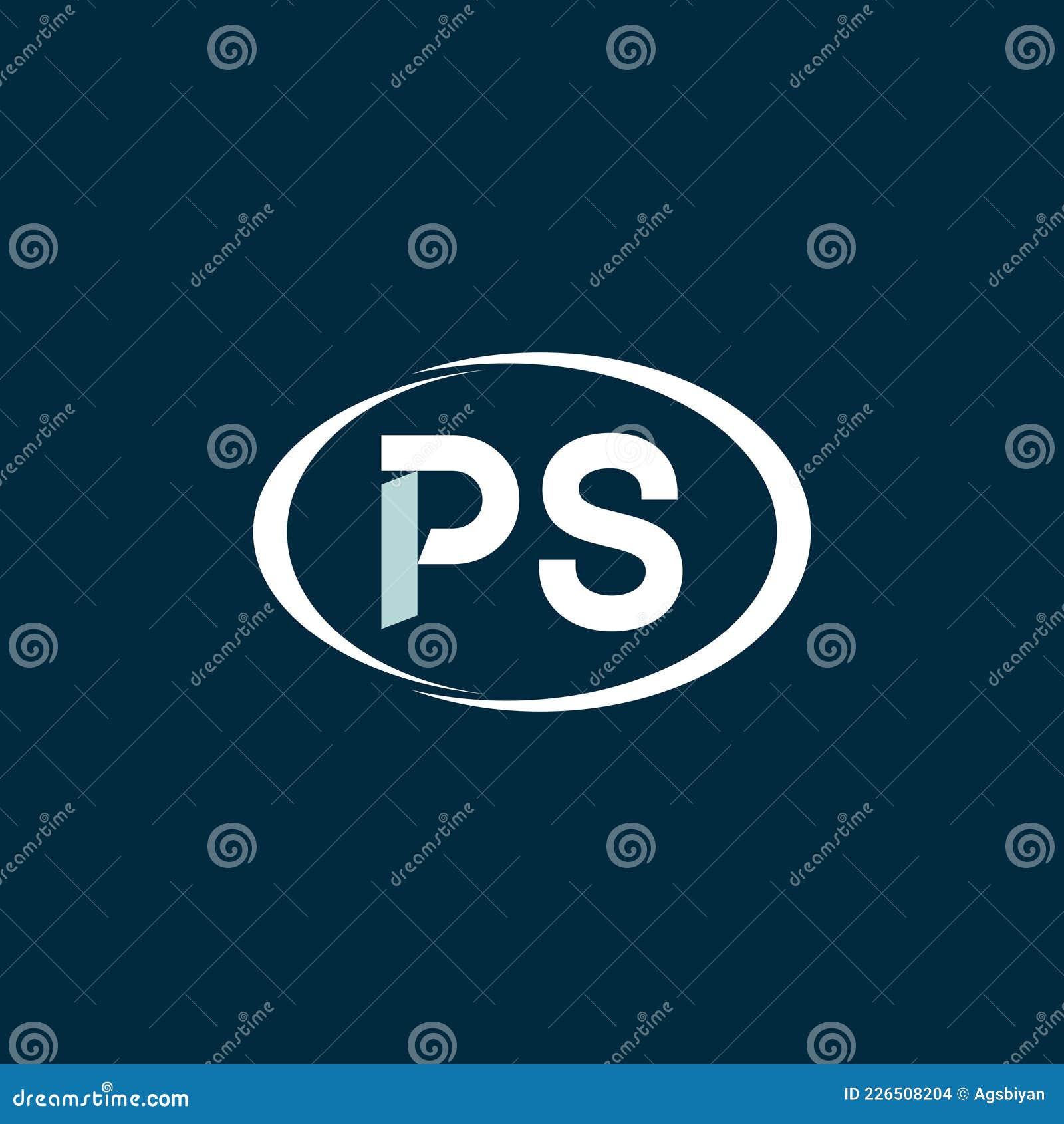 Letter PS Logo Vector Stock. Ellipse Abstract Design Concept Stock ...