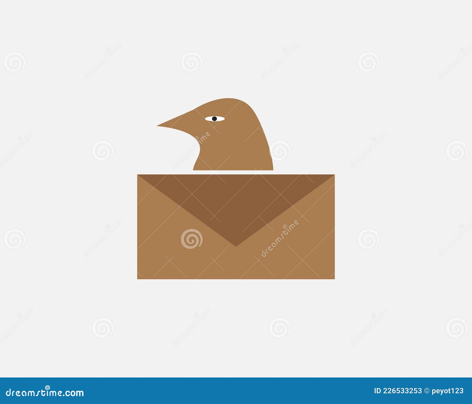 Bird mail logo stock vector. Illustration of mail, print - 226533253