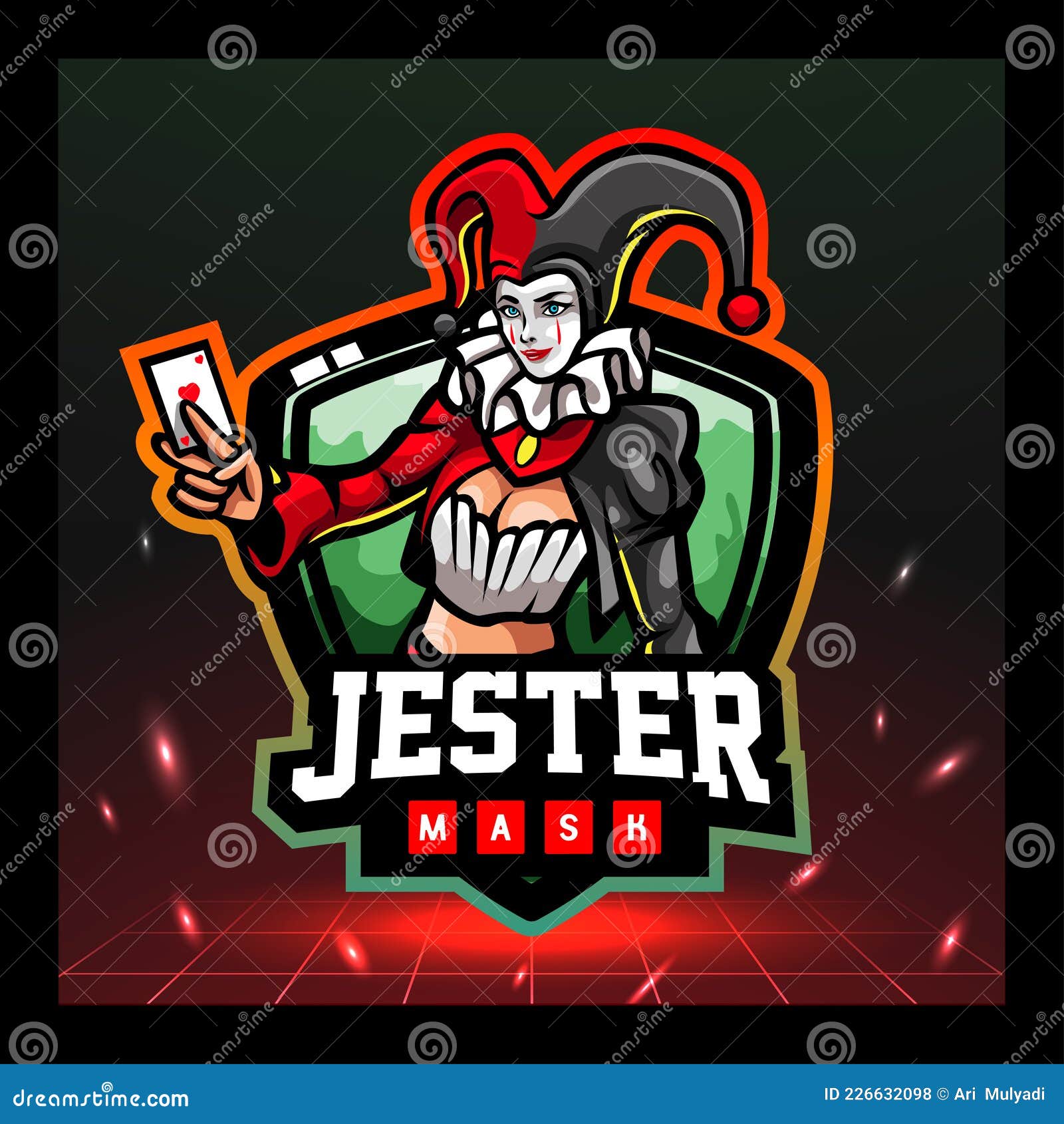 Jester Mascot. Esport Logo Design Stock Vector - Illustration of gaming ...