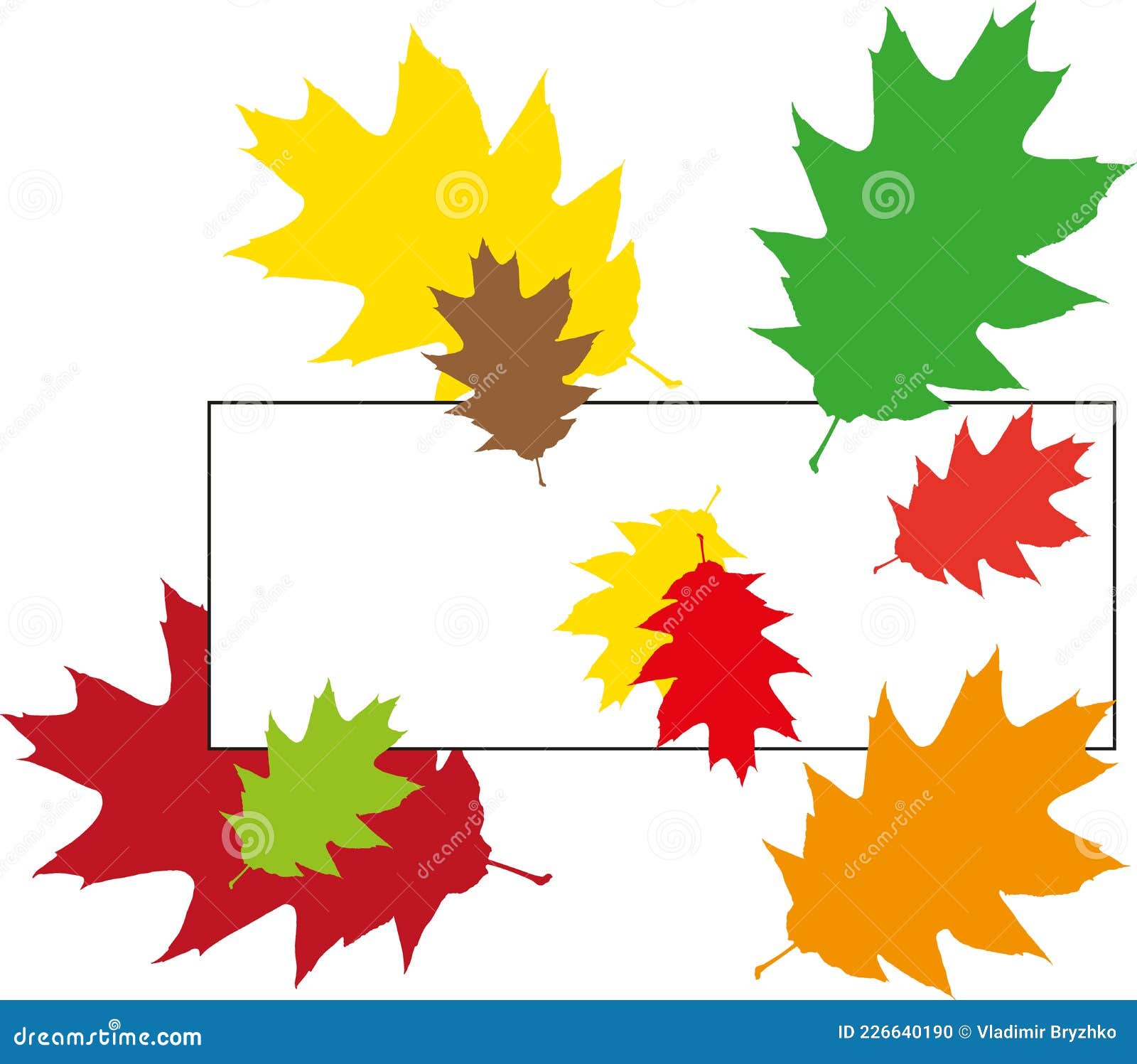 Autumn. Falling of Coloured Oak Leaves, Stock Vector - Illustration of ...