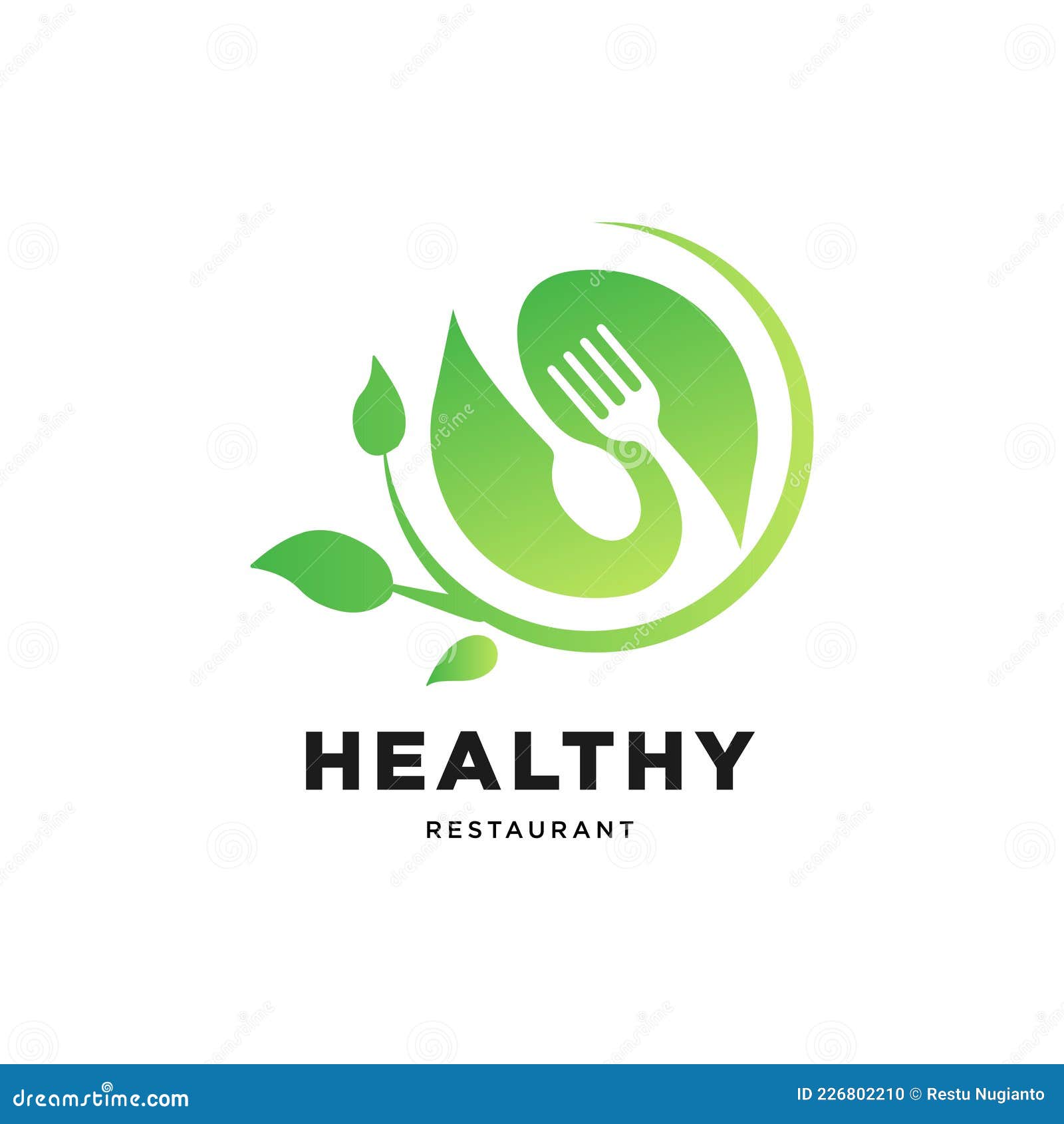 Healthy Food Logo Template. Healthy Restaurant Logo Stock Vector ...