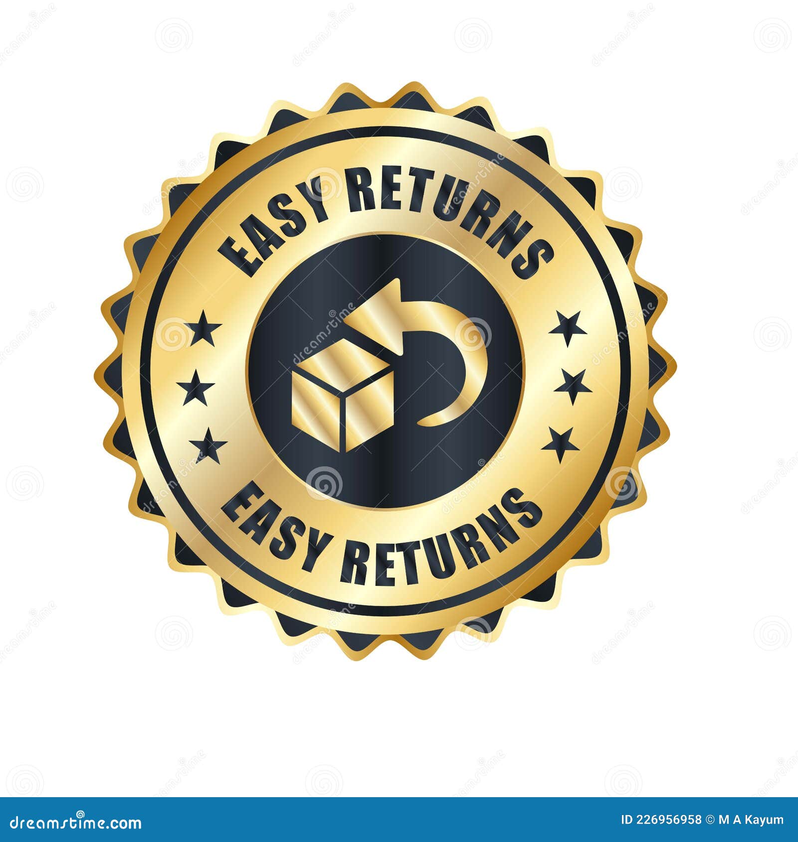 Easy Returns Vector Logo. Trust Badges Stock Vector - Illustration of ...