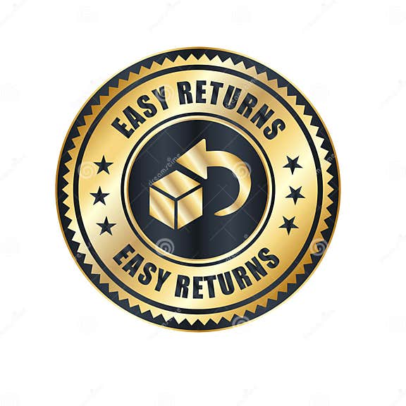 Easy Returns Vector Logo. Trust Badges. Easy Returns Icons Stock Vector ...
