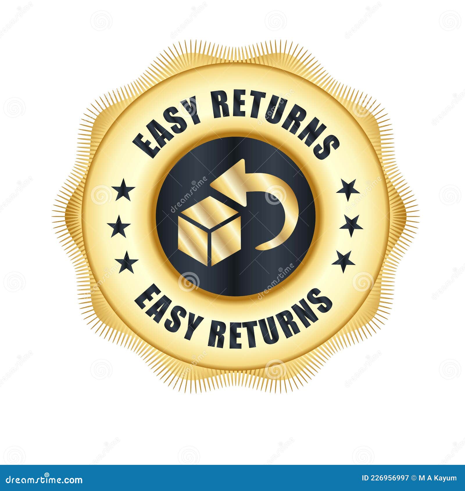 Easy Returns Vector Logo. Trust Badges. Easy Returns Icons Stock Vector ...
