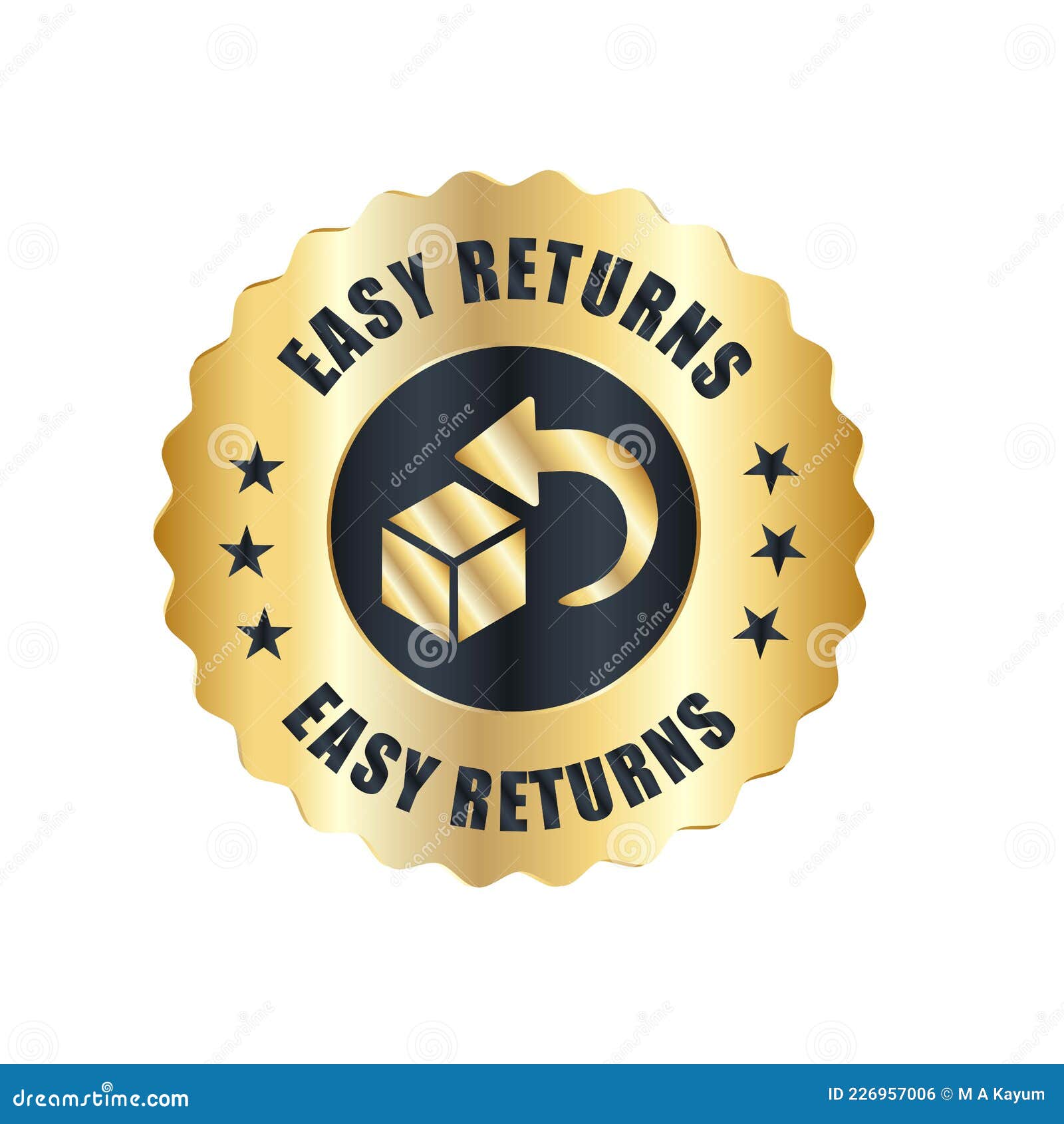 Easy Returns Vector Logo. Trust Badges. Easy Returns Icons Stock Vector ...