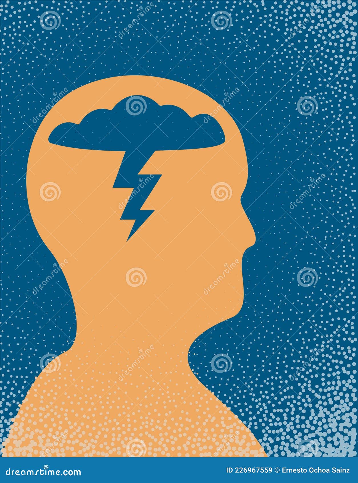 Clouded mind stock vector. Illustration of creation - 226967559