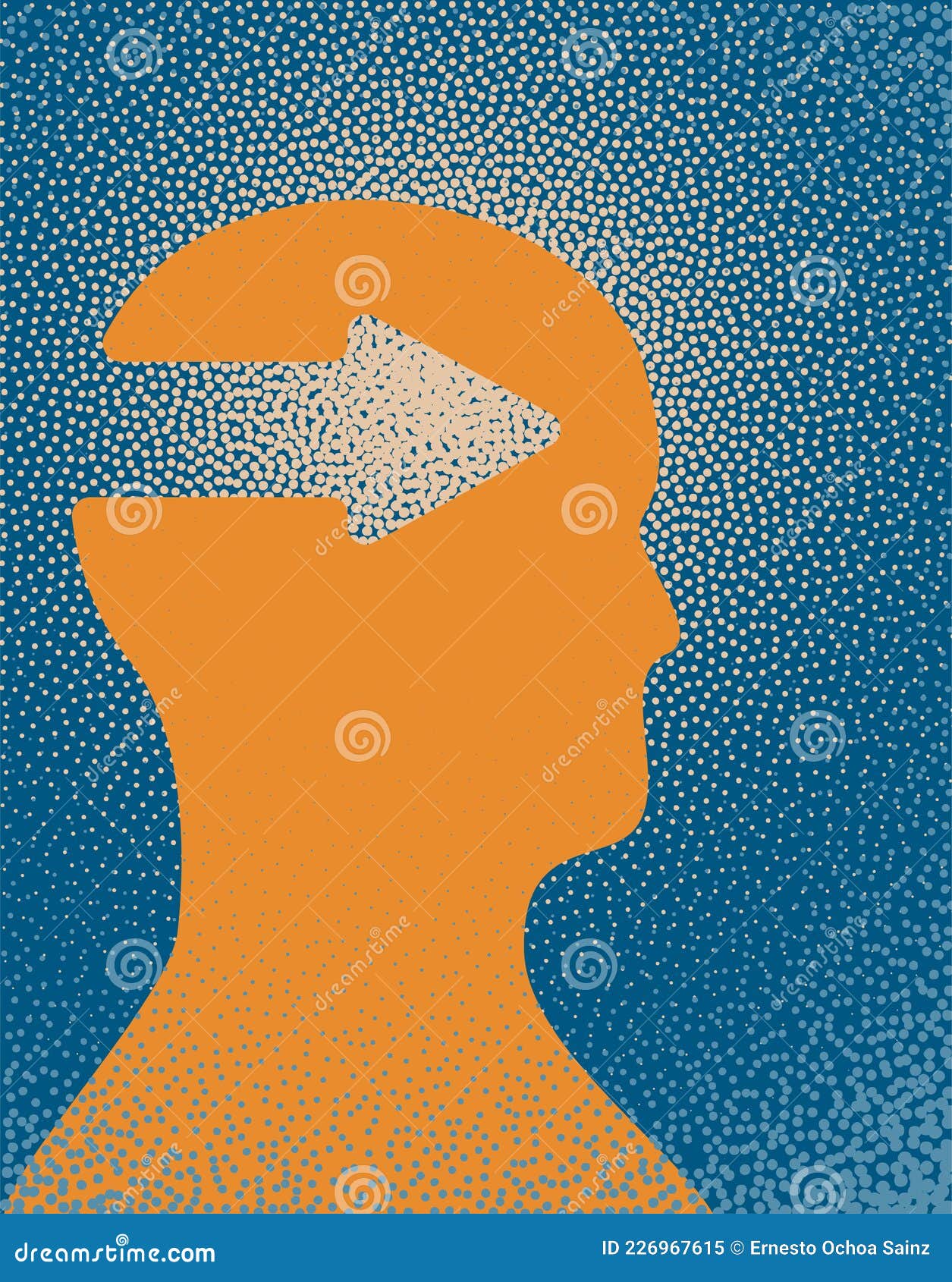Person with Intuition Illustration Stock Vector - Illustration of ...