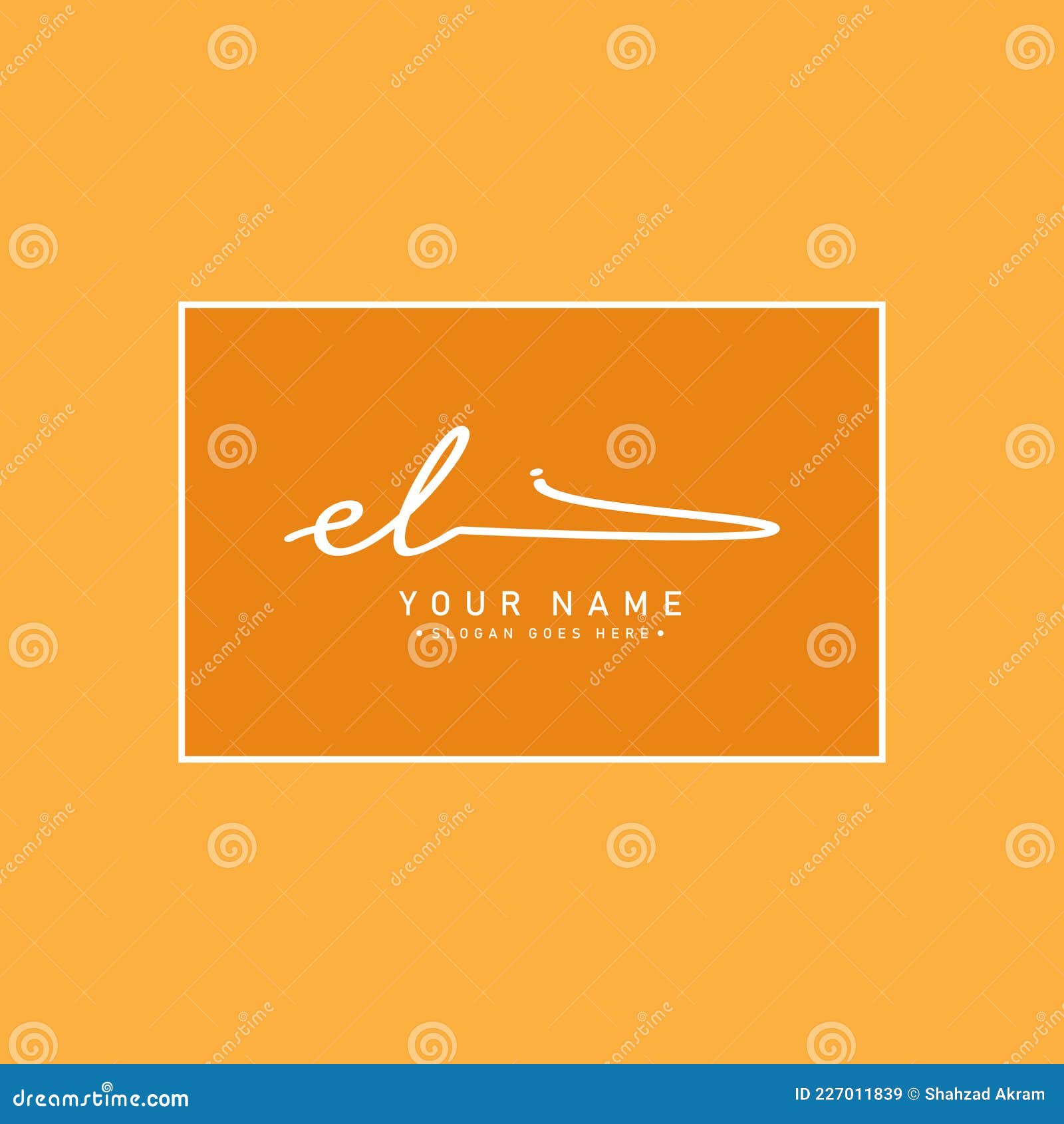 Initial Letter EL Logo - Handwritten Signature Logo for Alphabet E and ...