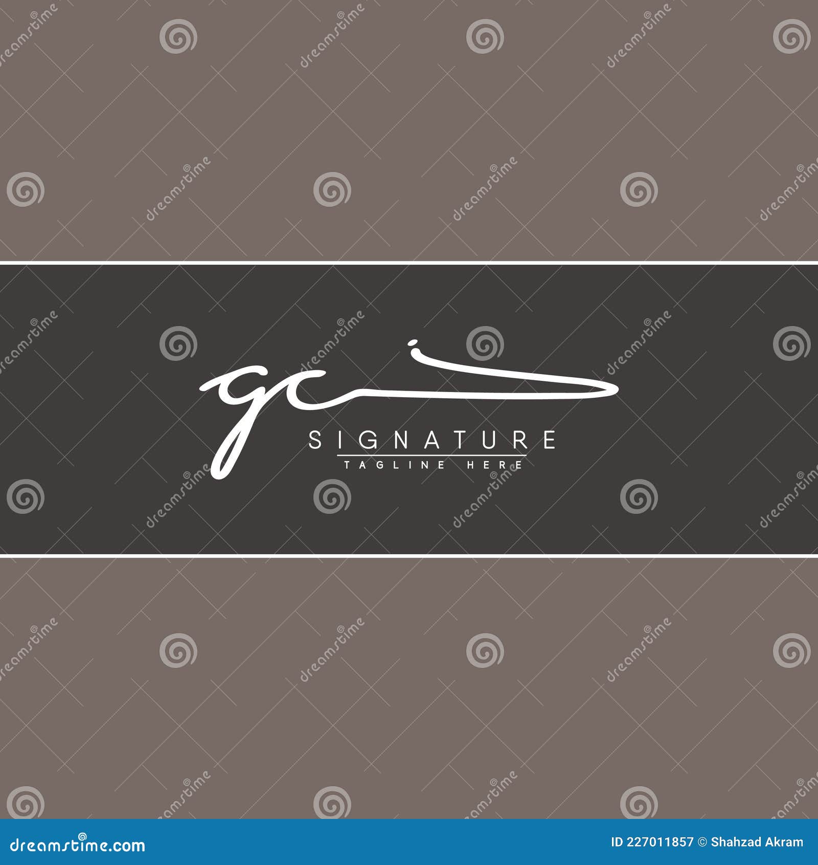 Initial Letter GC Logo - Hand Drawn Signature Logo for Alphabet G and C ...