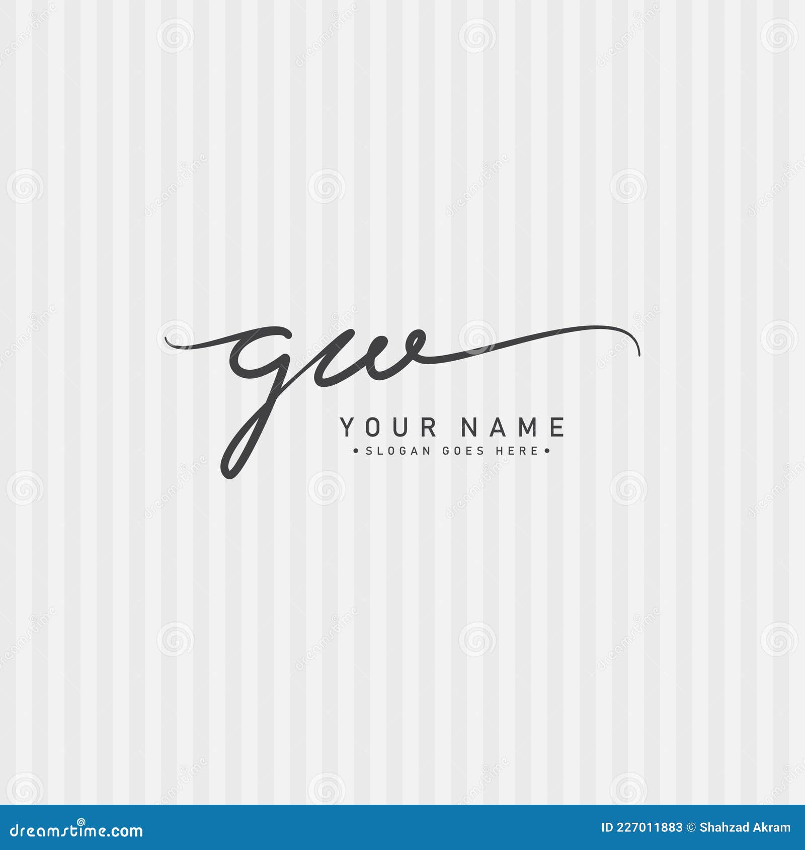Initial Letter GW Logo - Handwritten Signature Logo for Alphabet G and ...