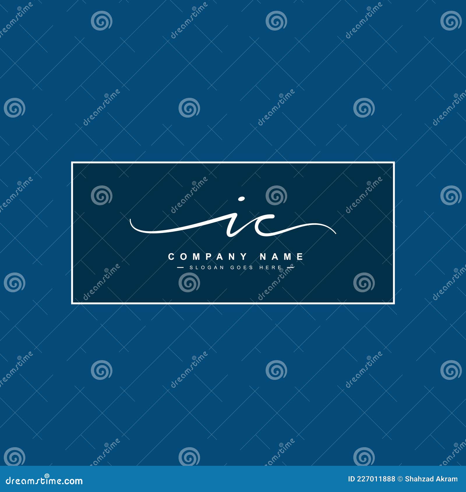 Initial Letter IC Logo - Handwritten Signature Logo for Alphabet I and ...