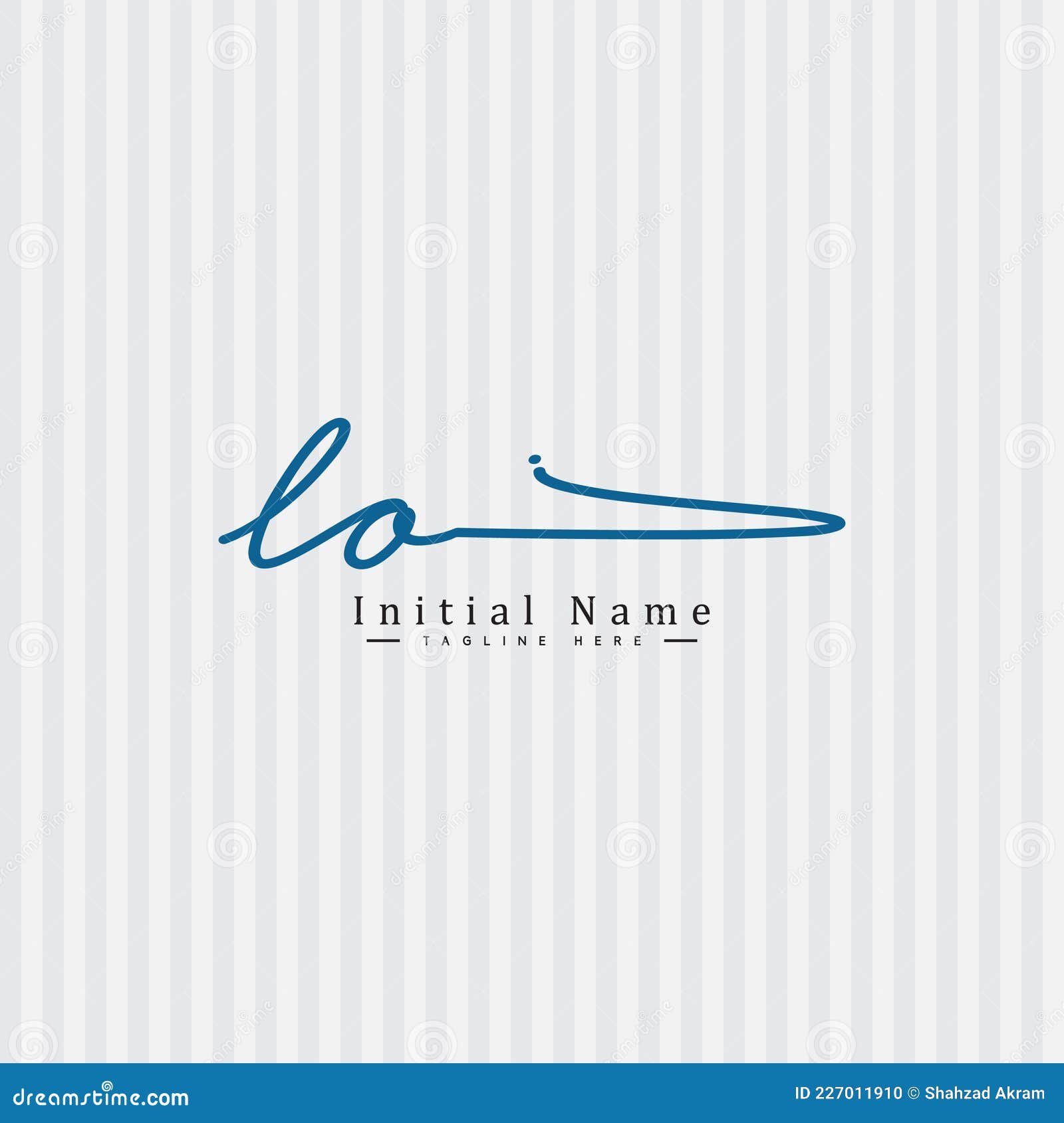 Initial Letter LO Logo - Handwritten Signature Logo for Alphabet L and ...