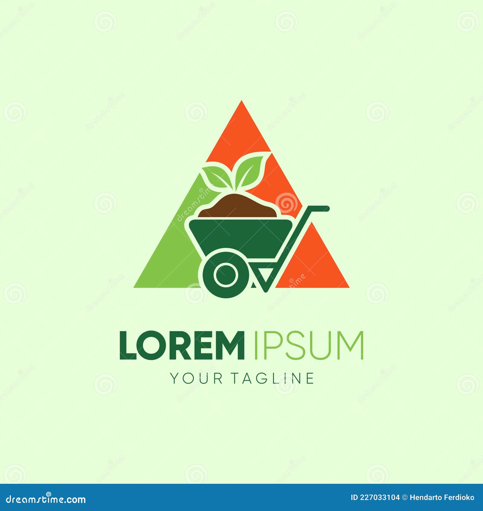 Triangle Wheelbarrow Logo Design Vector Graphic Stock Vector ...