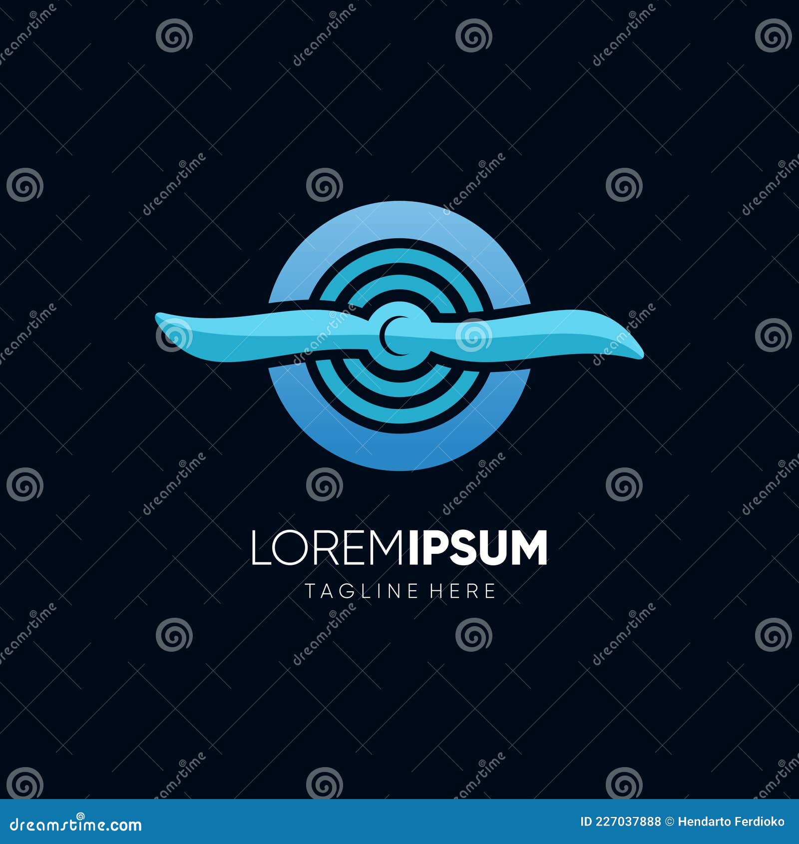 Circle Airplane Propeller Logo Design Vector Graphic Stock Vector ...