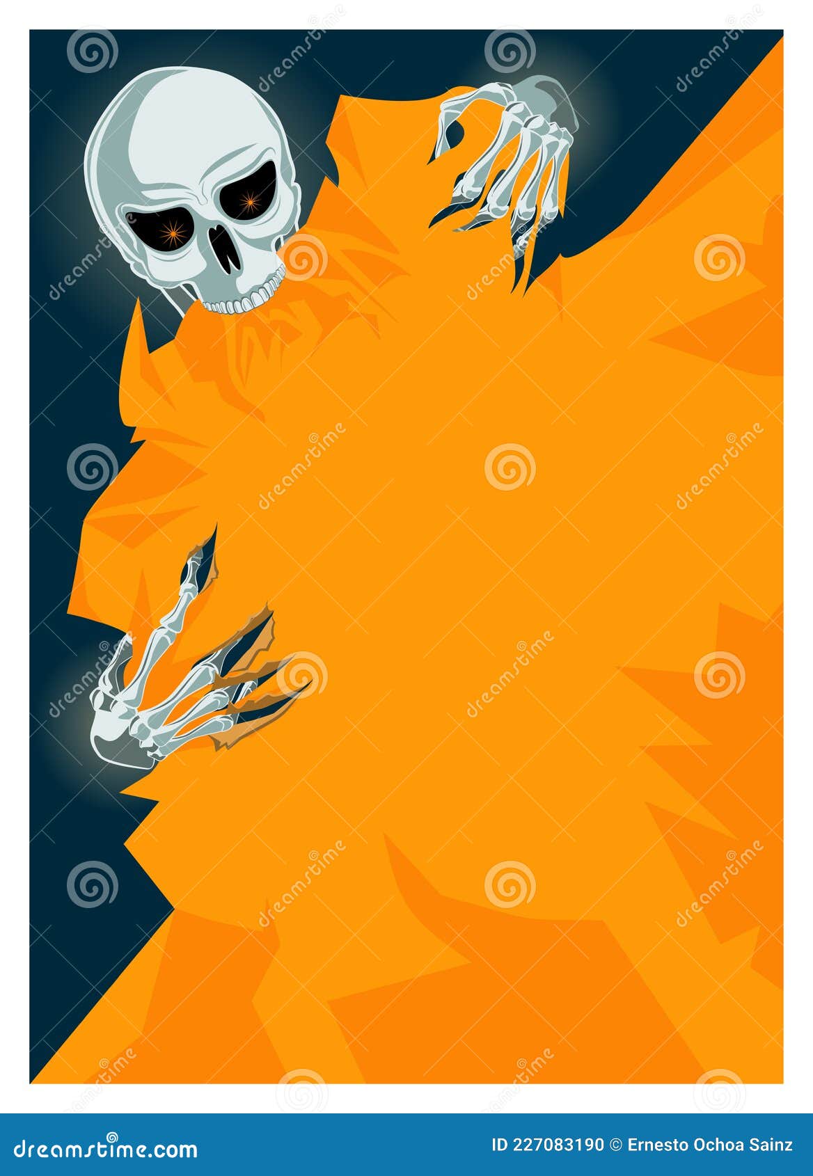 Halloween skeleton design stock vector. Illustration of figure - 227083190