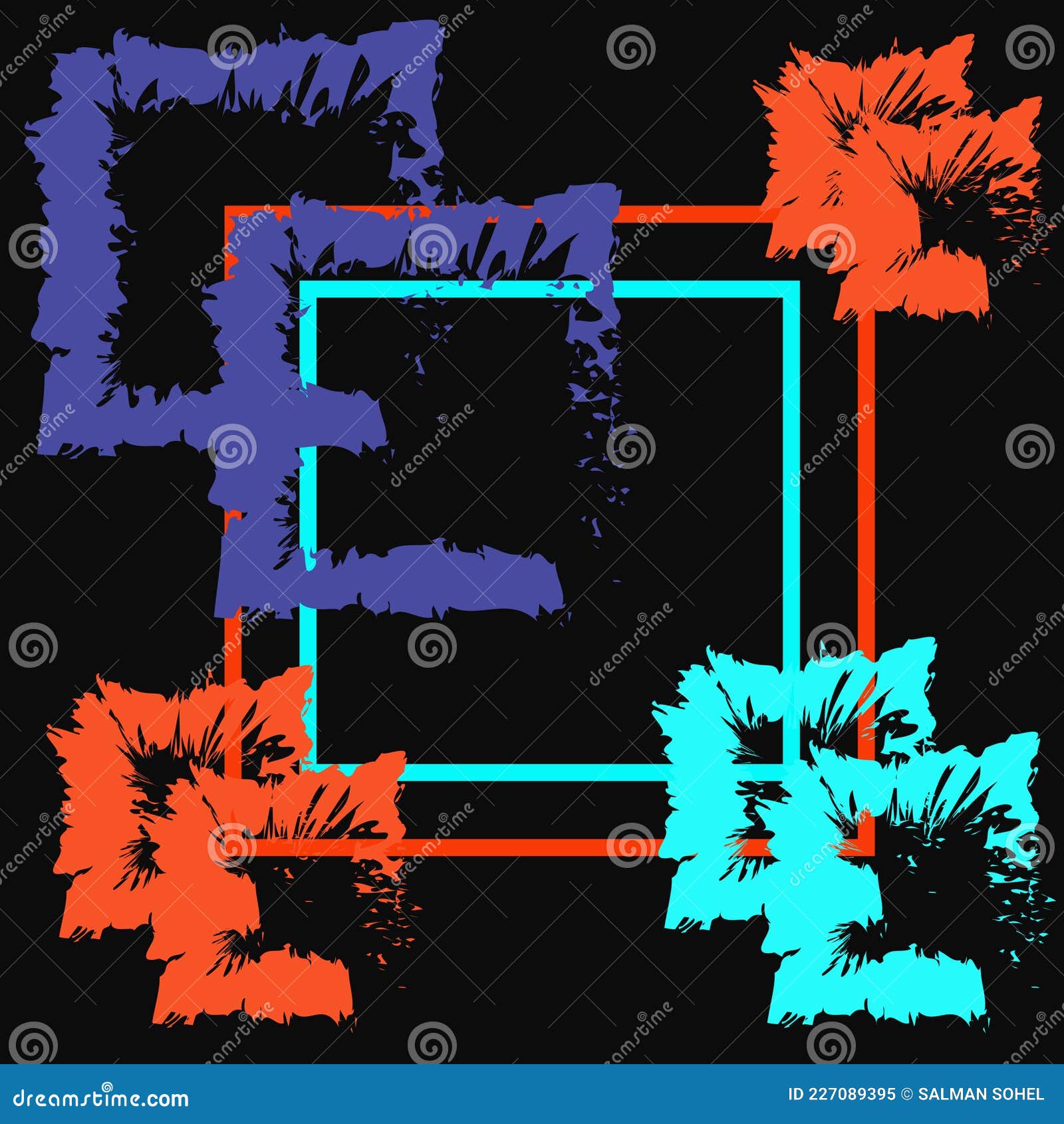 Colorful Photo Frame Bright Light Background Stock Illustration ...
