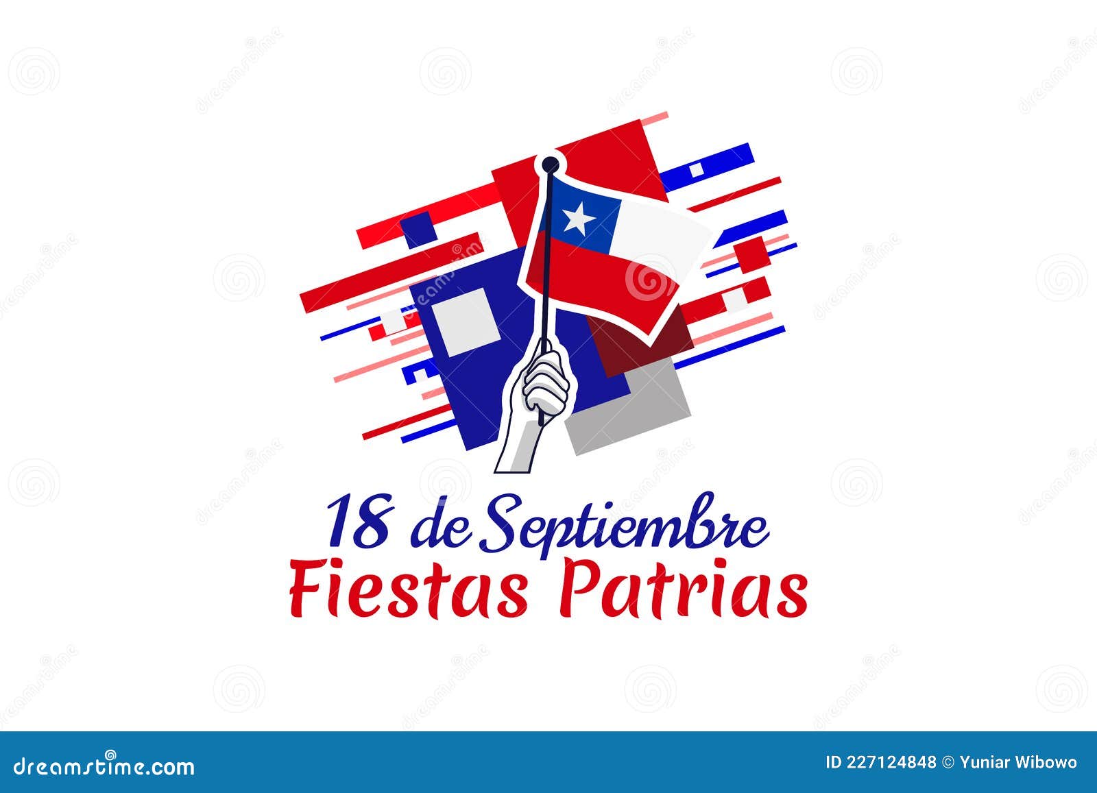 September 18, Happy Independence Day of Chile Vector Illustration ...