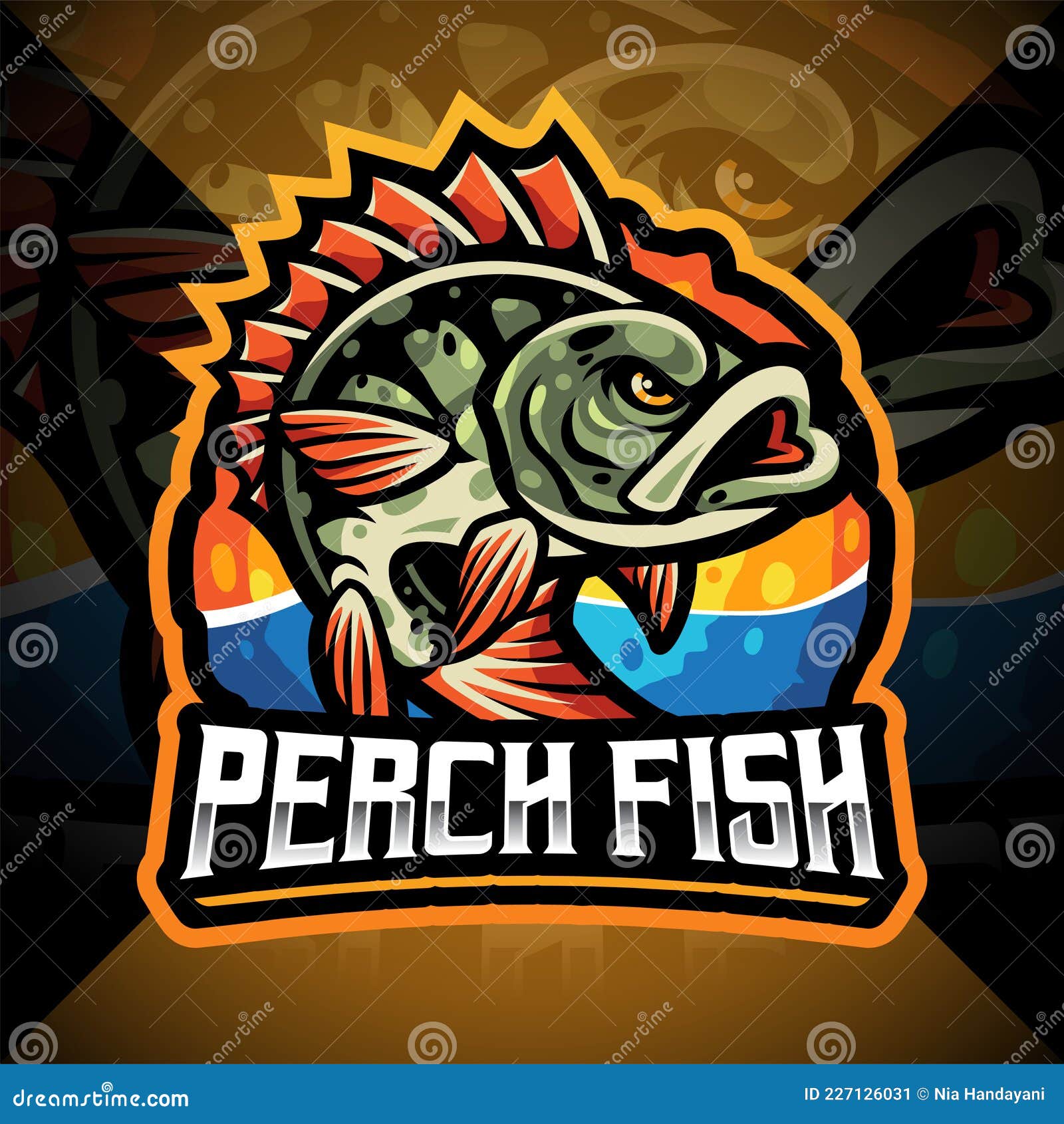 Red Arowana Mascot. Esport Logo Design Cartoon Vector | CartoonDealer ...