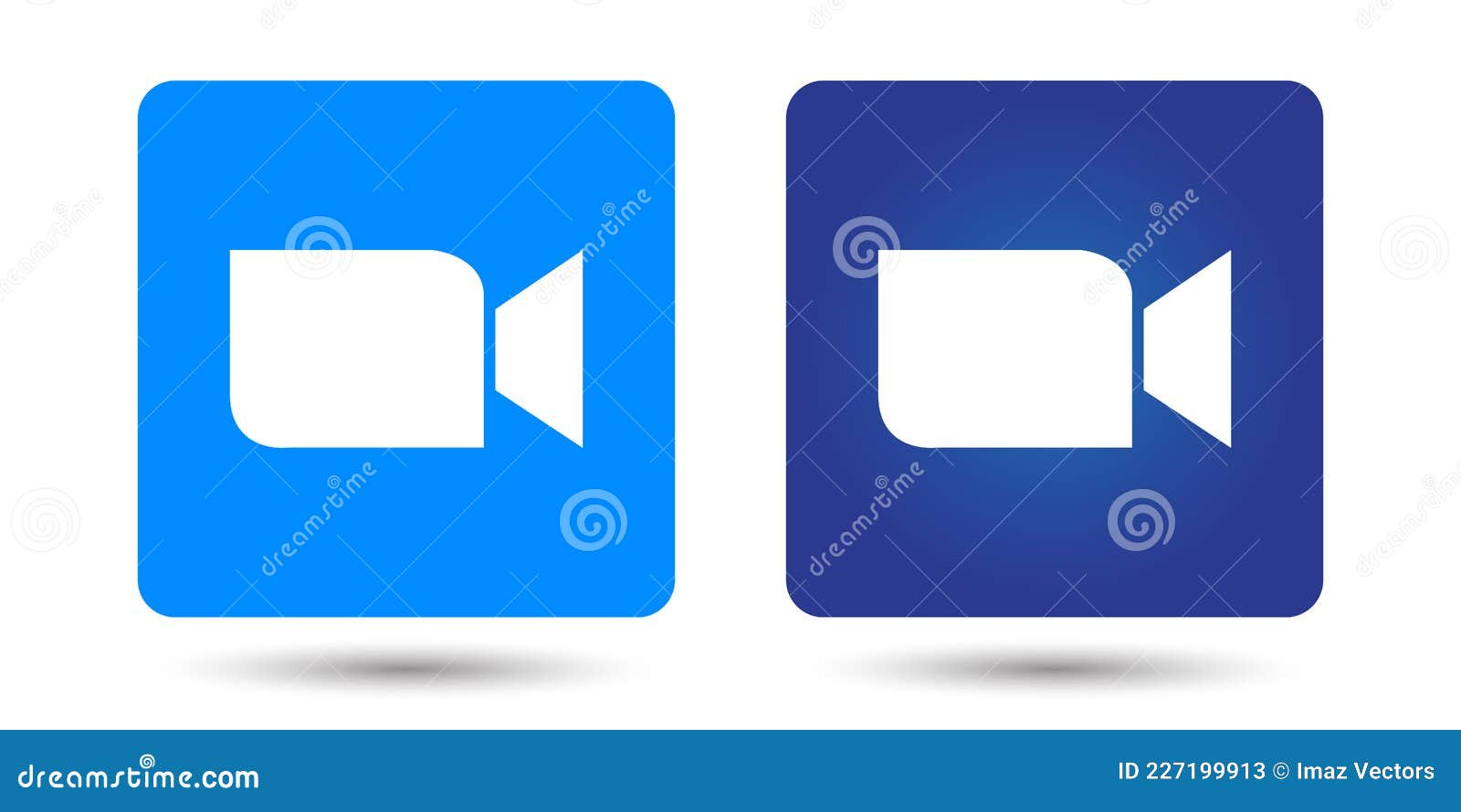 Online Video Zoom App Icons Isolated on White Background Stock Vector ...