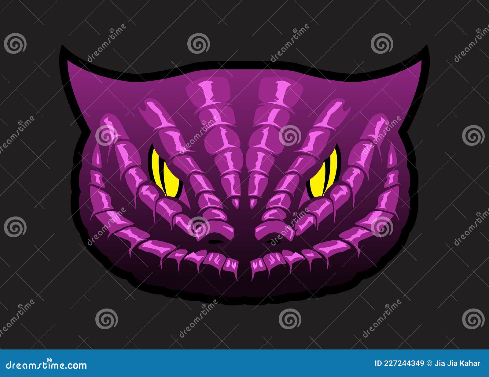 A Vector-shaped Image or Lizard Head Mascot Stock Vector - Illustration ...