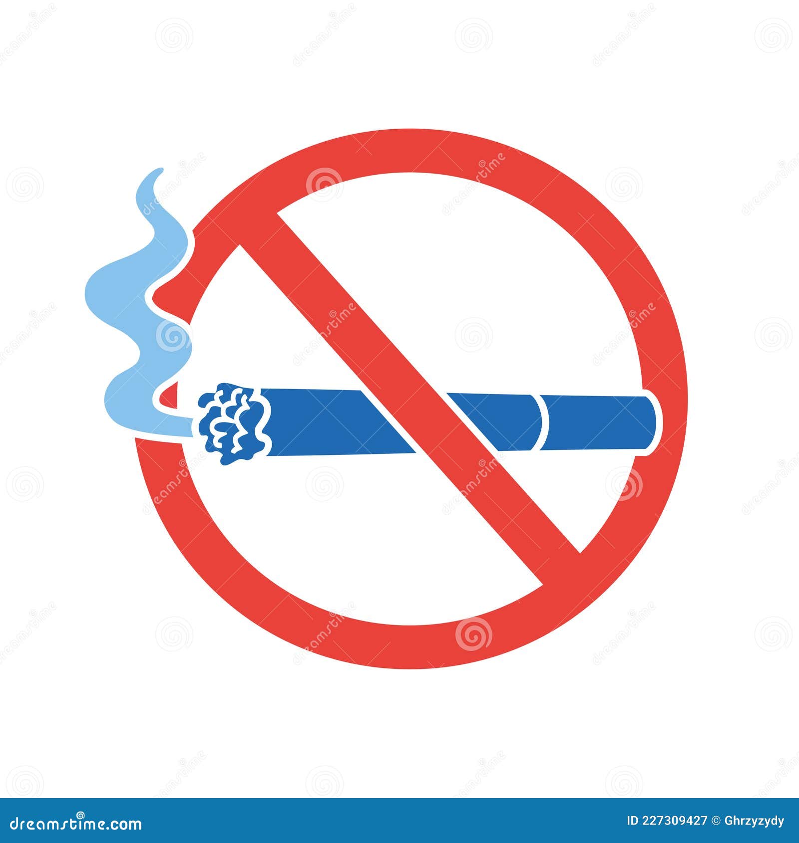 No smoking vector sign stock vector. Illustration of nicotine - 227309427