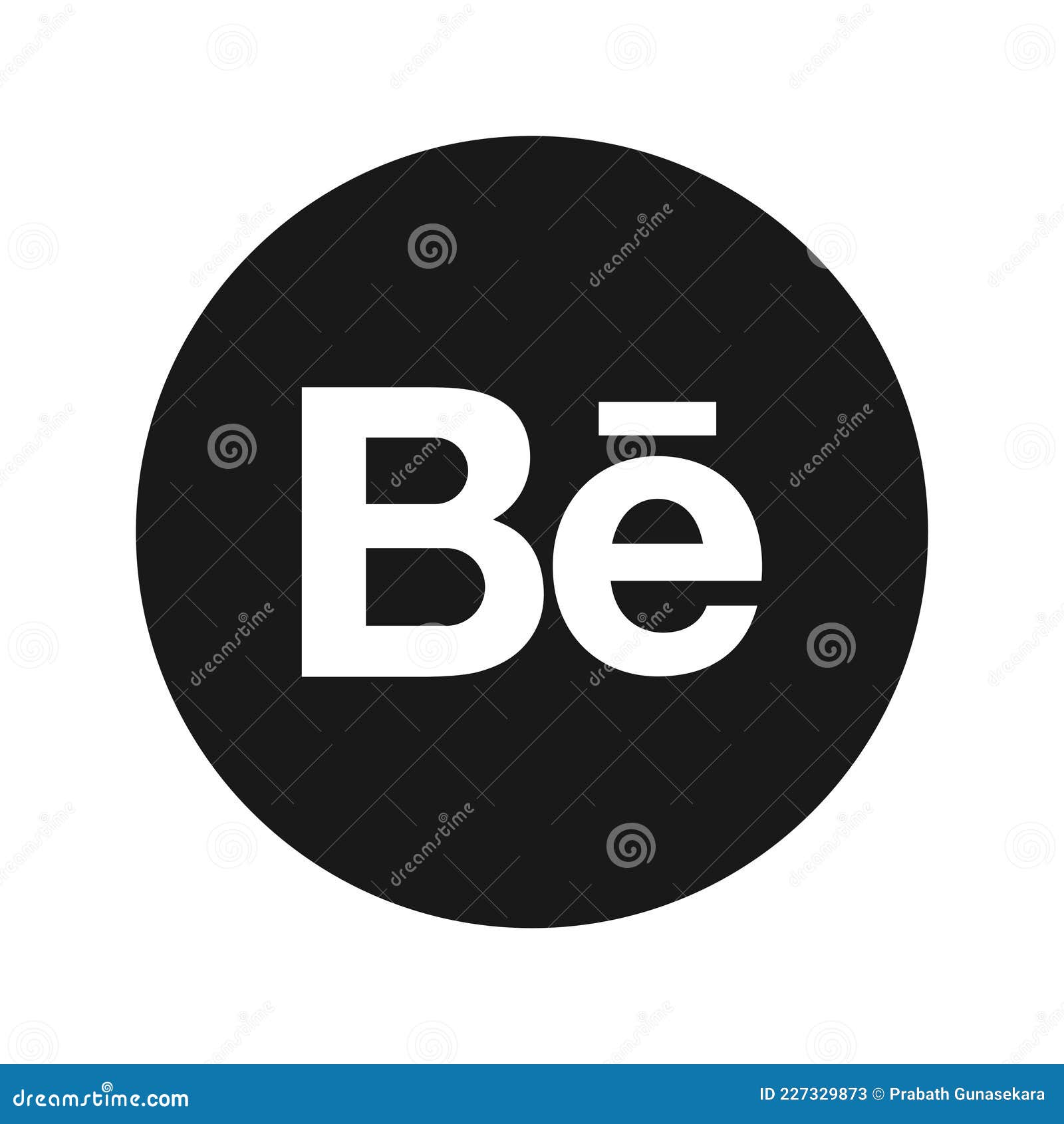 Behance New Logo And Icon Printed On White Paper. Cartoon Vector ...