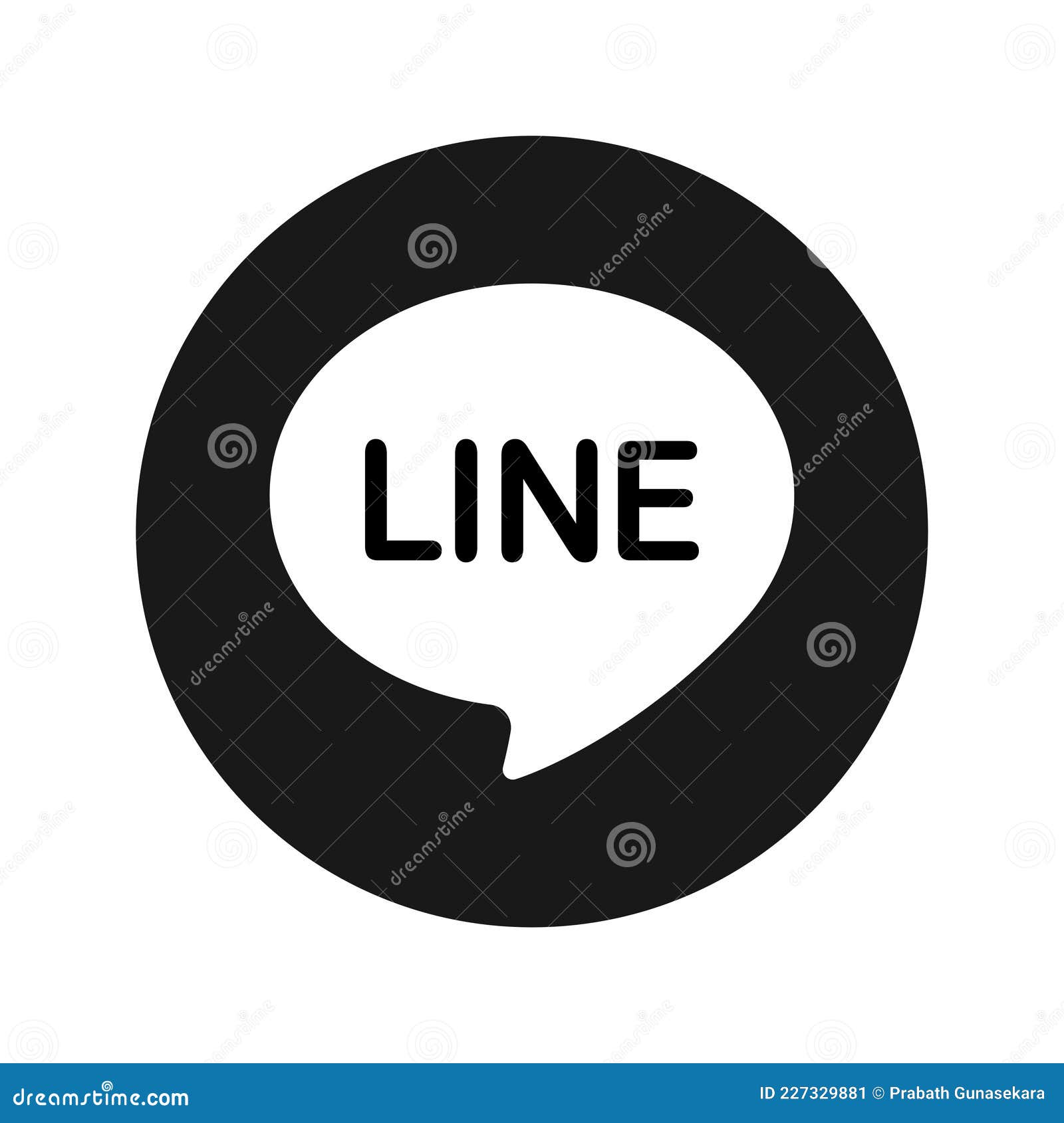 Round edges line logo icon editorial photo. Illustration of message ...
