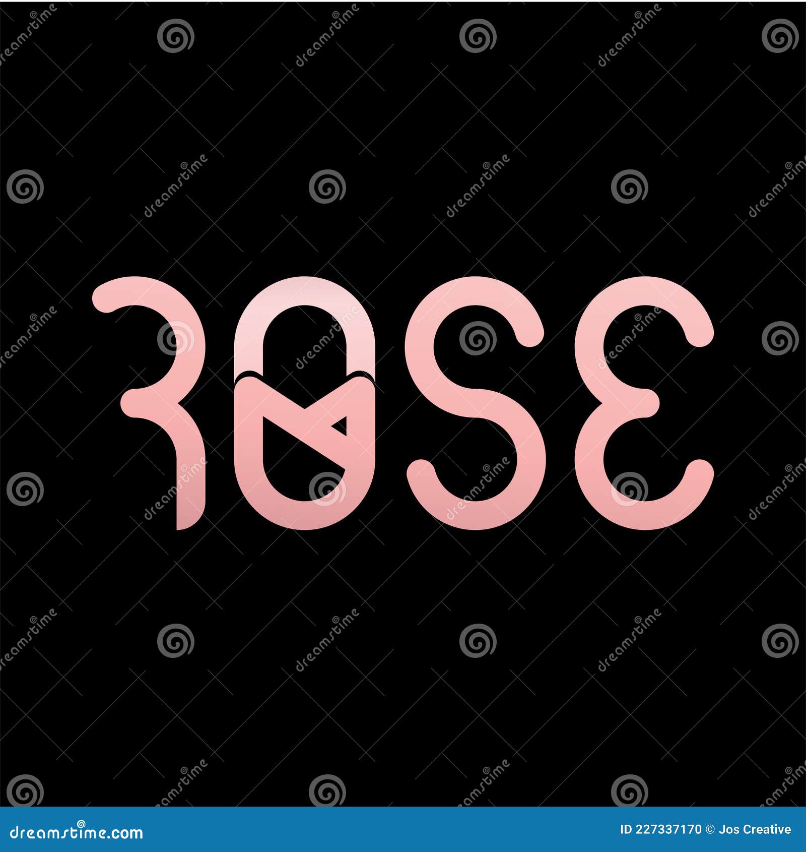 Luxurious Rose Letter Logo, Golden Pink Rose Logo ROSE Letter Vector ...