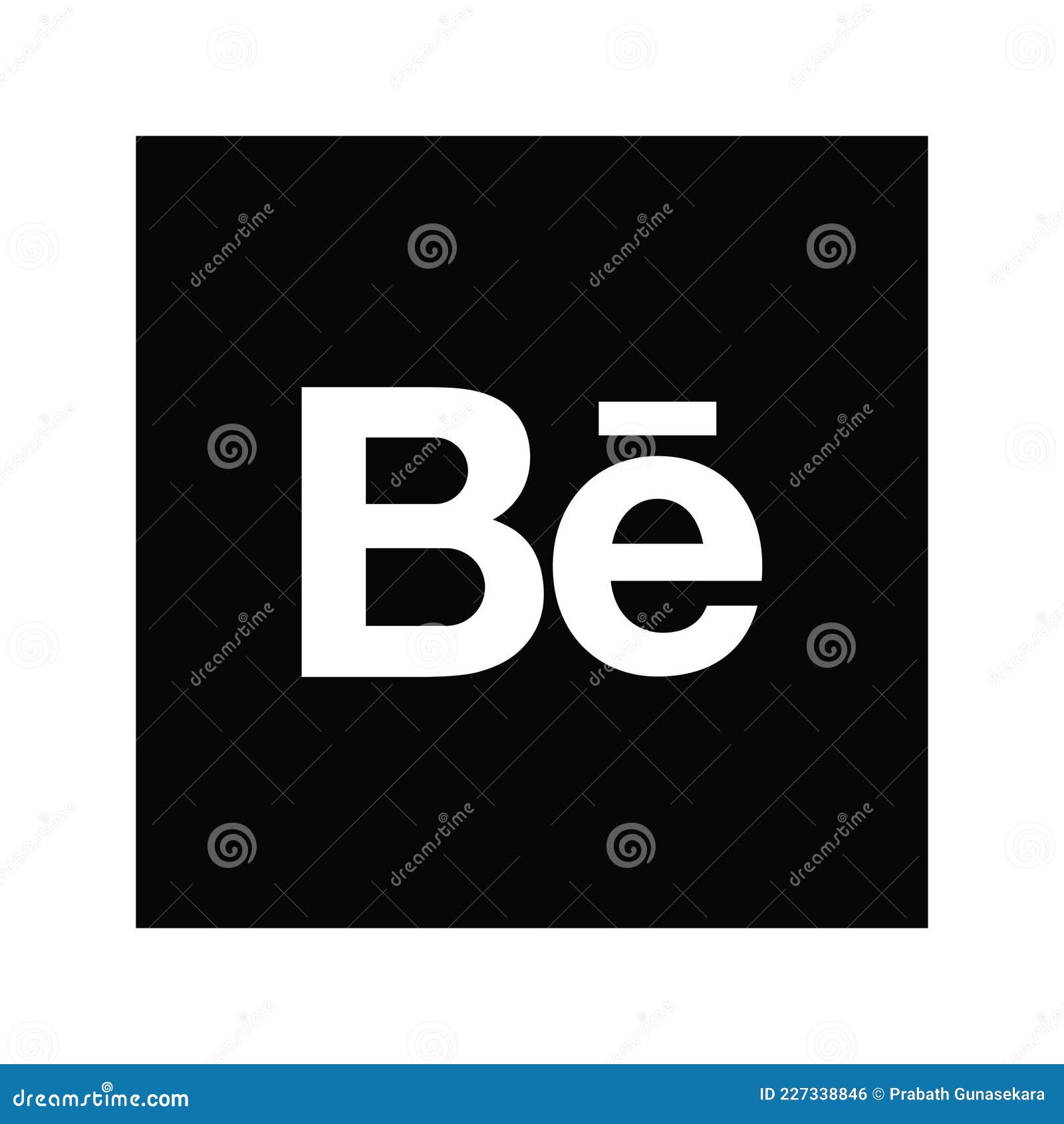 Behance New Logo And Icon Printed On White Paper. Cartoon Vector ...