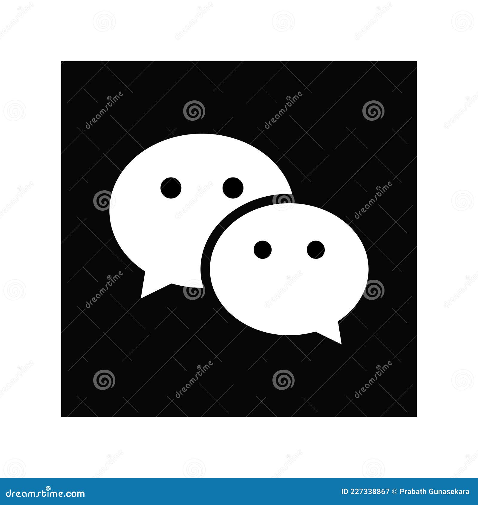 Squared Edges we Chat Logo Icon Editorial Photography - Illustration of ...