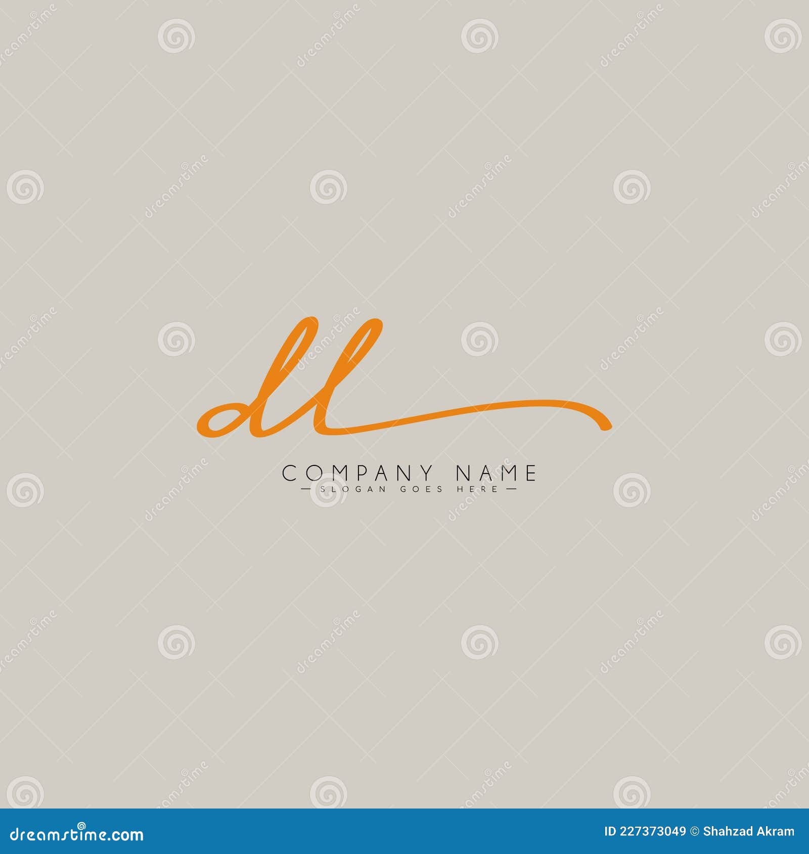 Initial Letter DL Logo - Handwritten Signature Logo for Alphabet D and ...