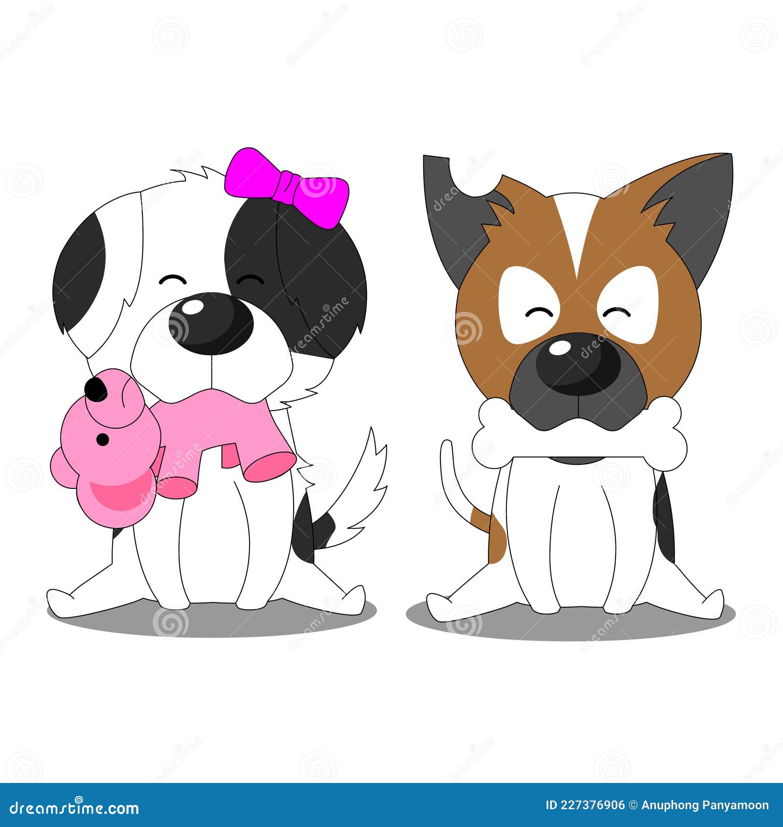 Characters Two Cartoon of Vector Illustration. Stock Vector ...