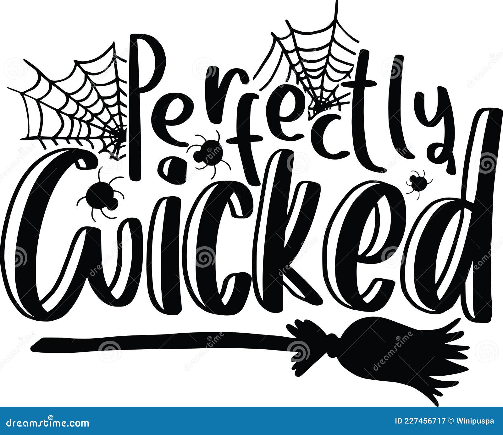 Perfectly Wicked stock vector. Illustration of banner - 227456717