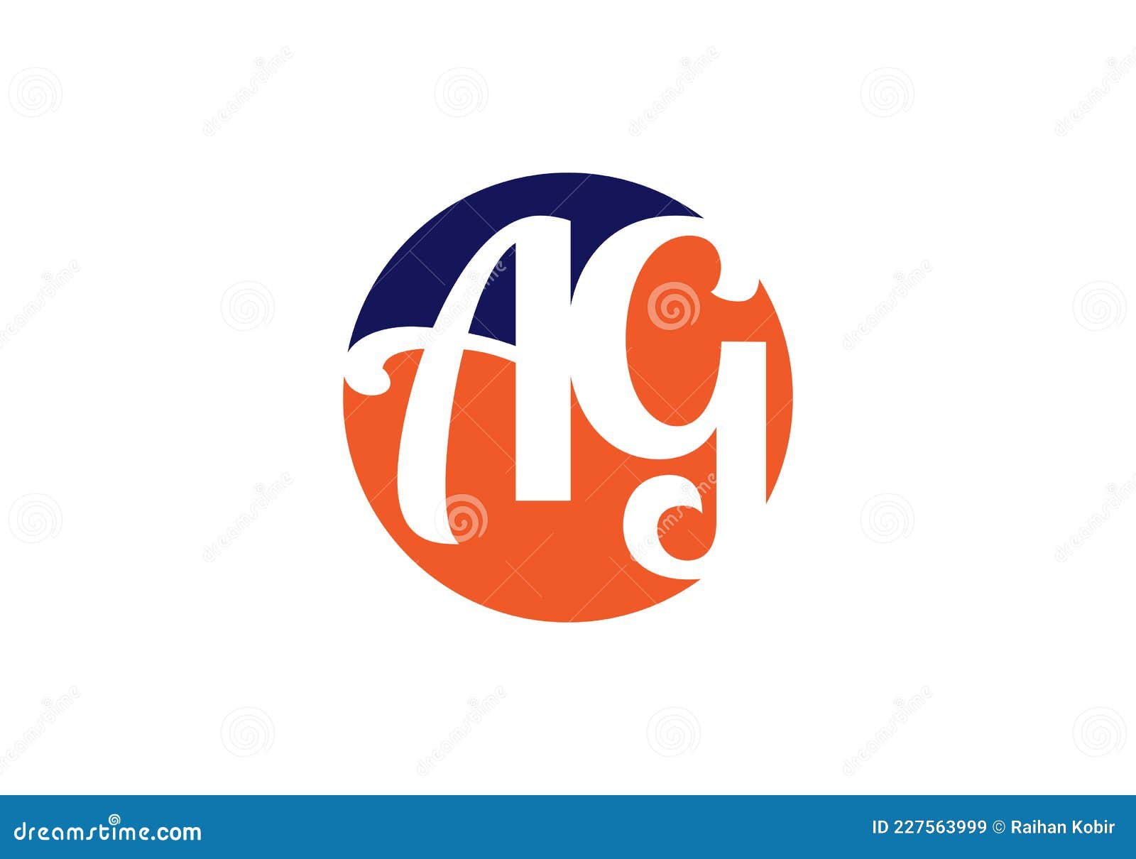 This is a Creative Latter AG Logo Design Stock Vector - Illustration of ...