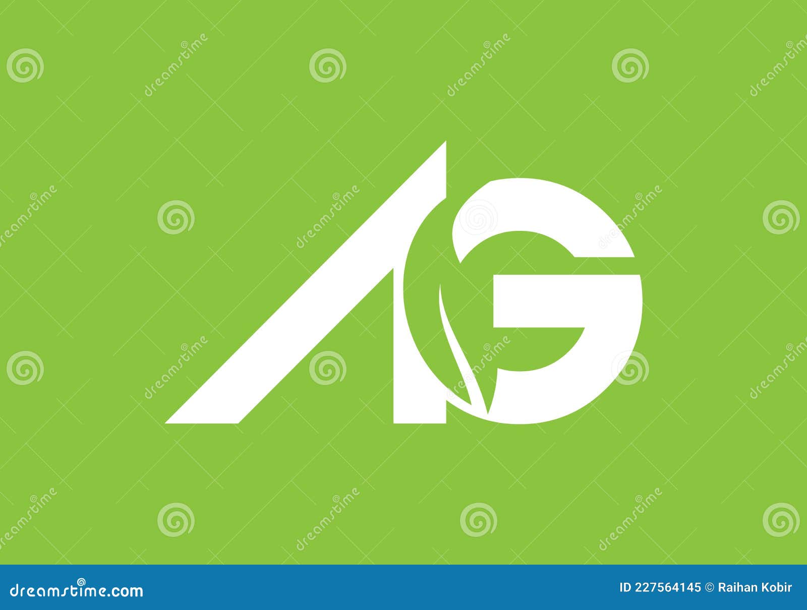 This is a Creative Latter AG Logo Design Stock Vector - Illustration of ...