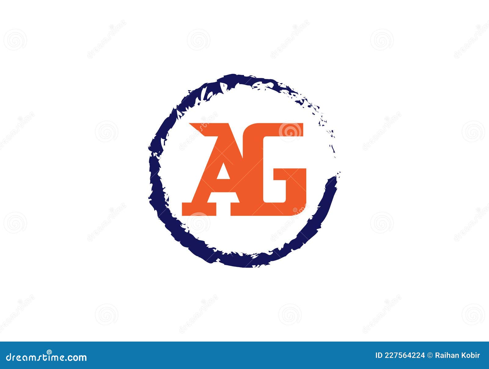 This is a Creative Latter AG Logo Design Stock Vector - Illustration of ...