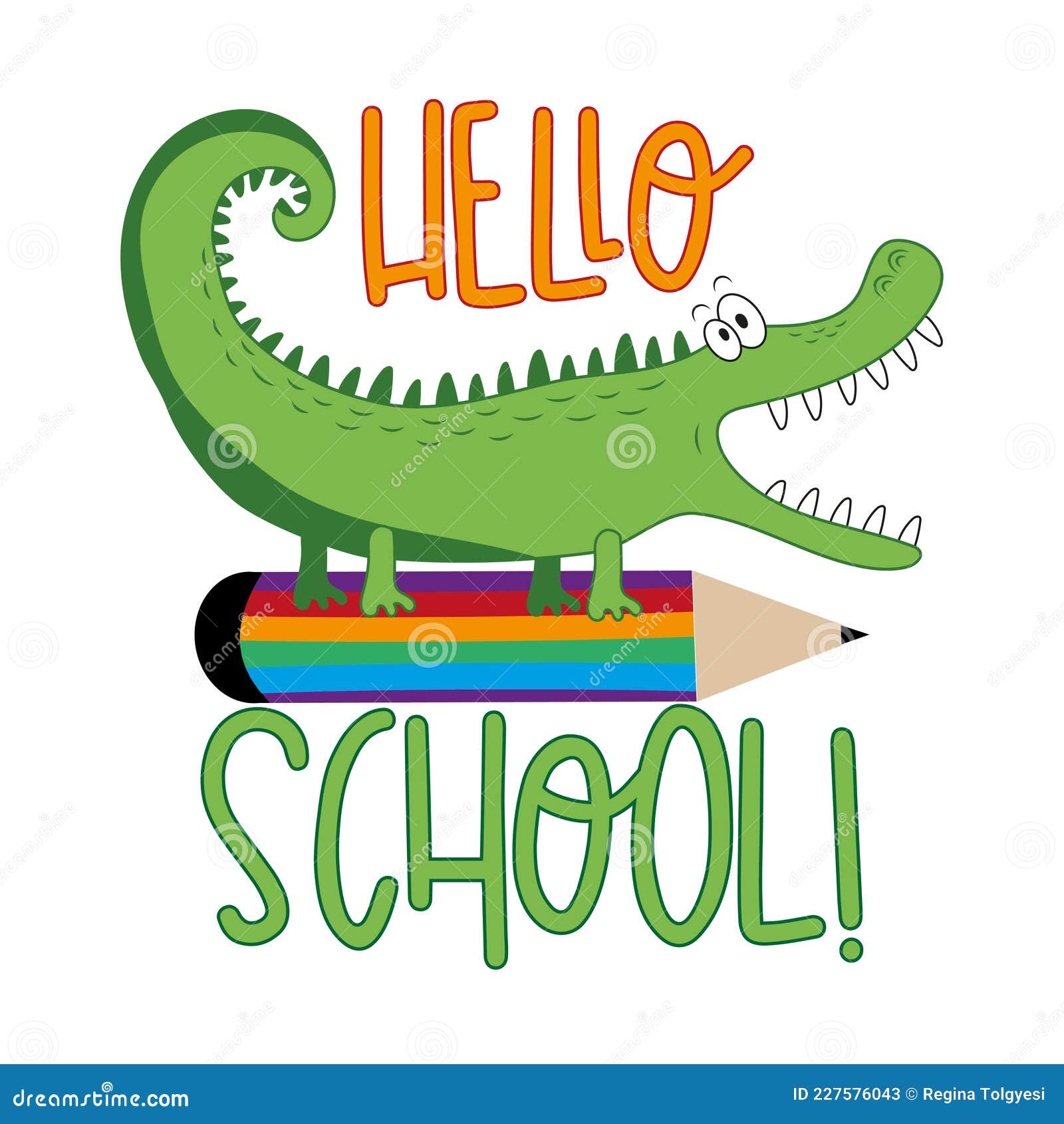 Hello School Cartoon Vector Illustration | CartoonDealer.com #234993196