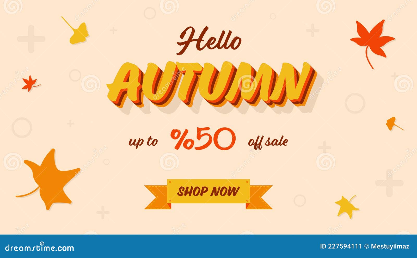 Autumn Sale Vector Background Banner Ad Stock Vector - Illustration of ...