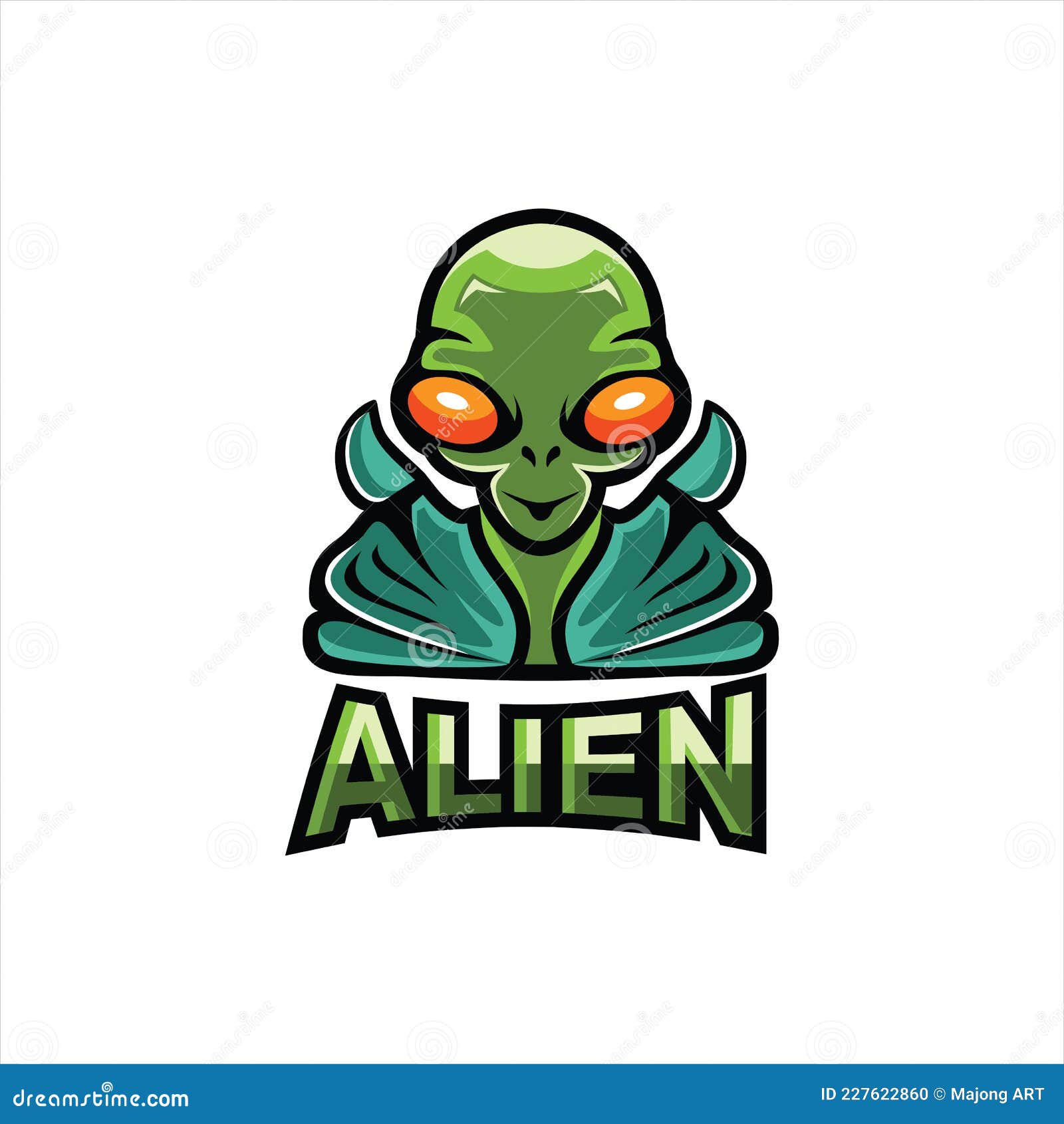 Alien Mascot Esport Logo Design, Game Player Alien E-sport Logo Design ...