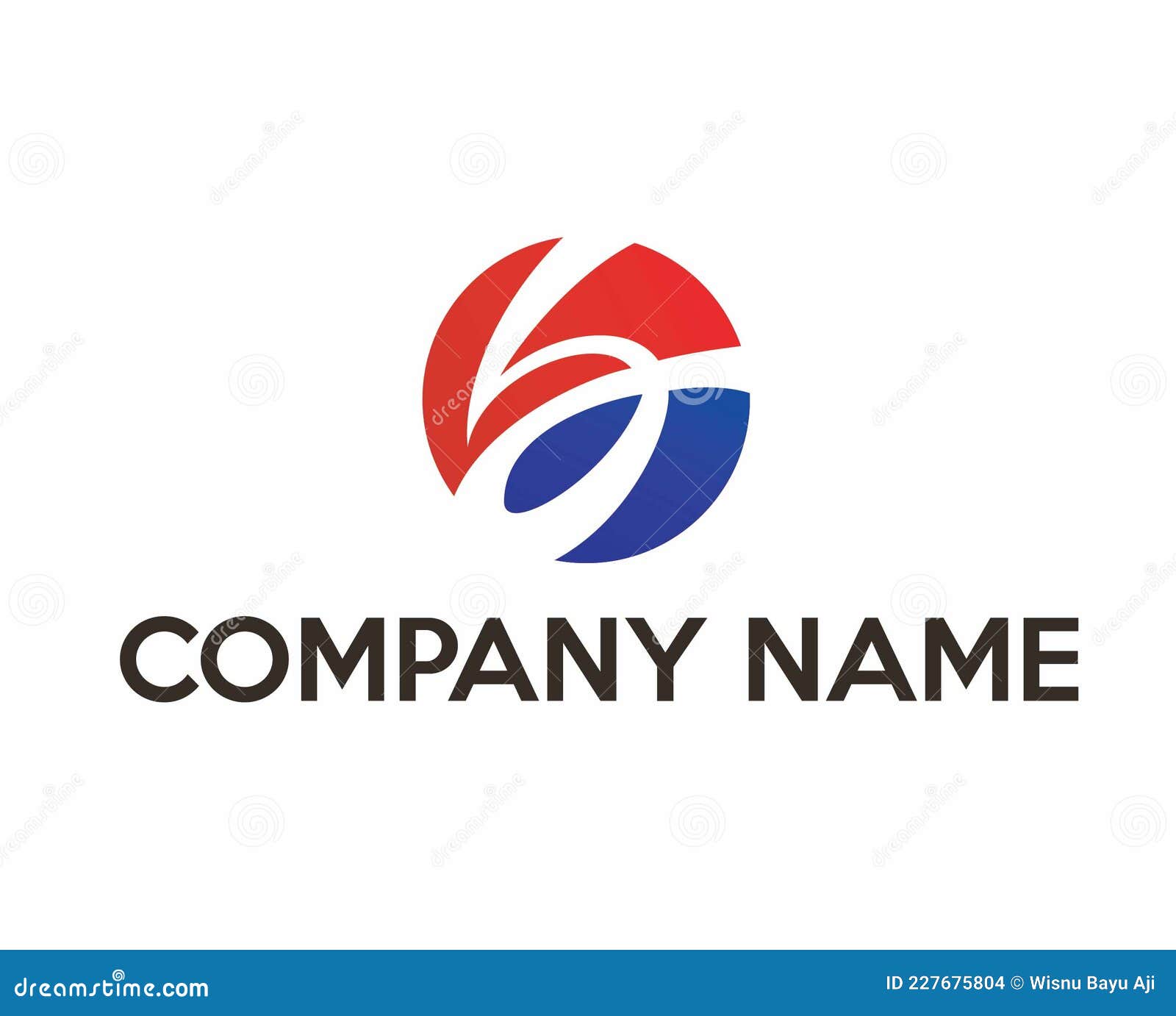 Circle Abstract Company Logo Blue and Red Vector Design Stock Vector ...