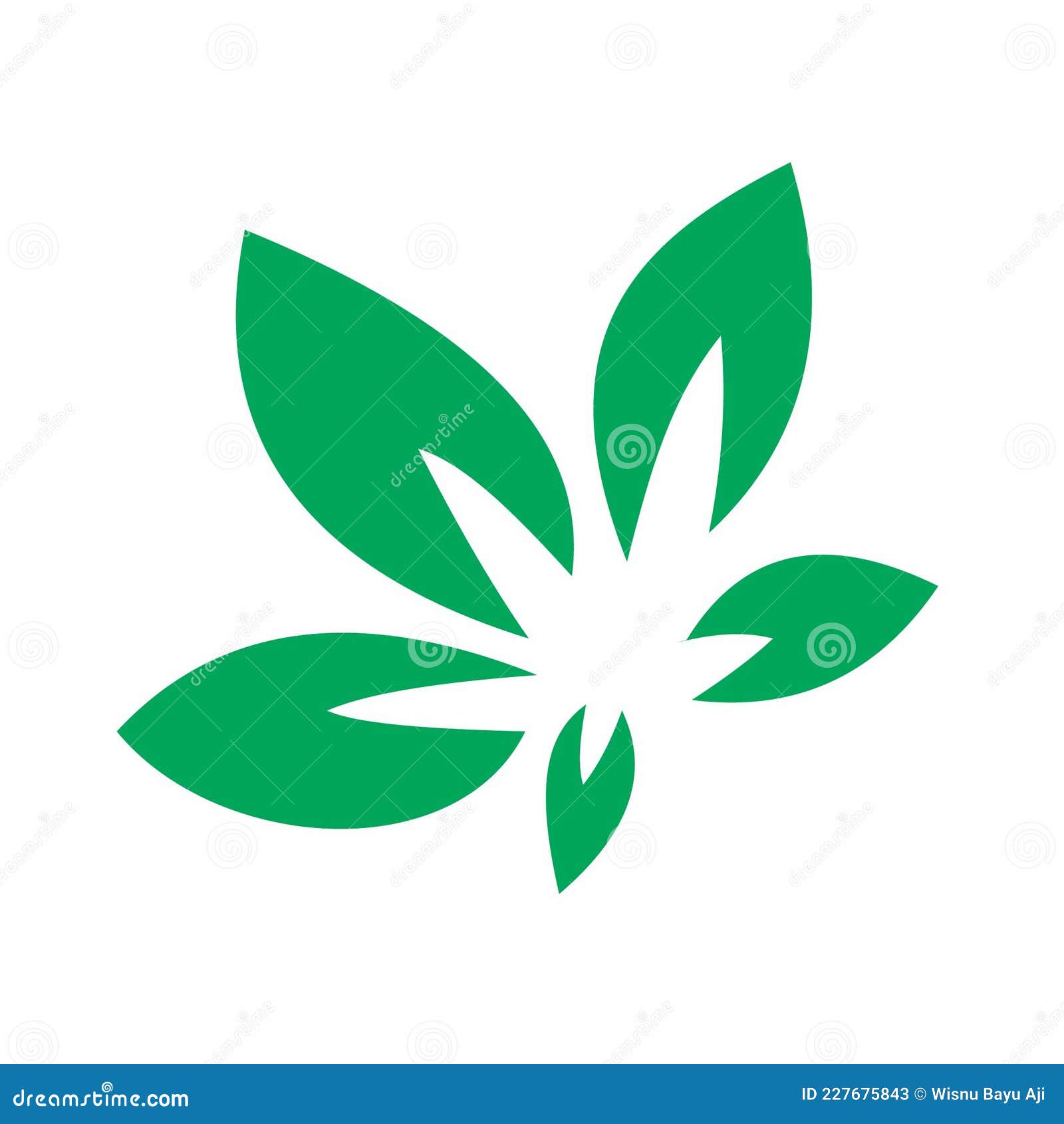 Green Leaves Big and Small Symbol Stock Vector - Illustration of symbol ...