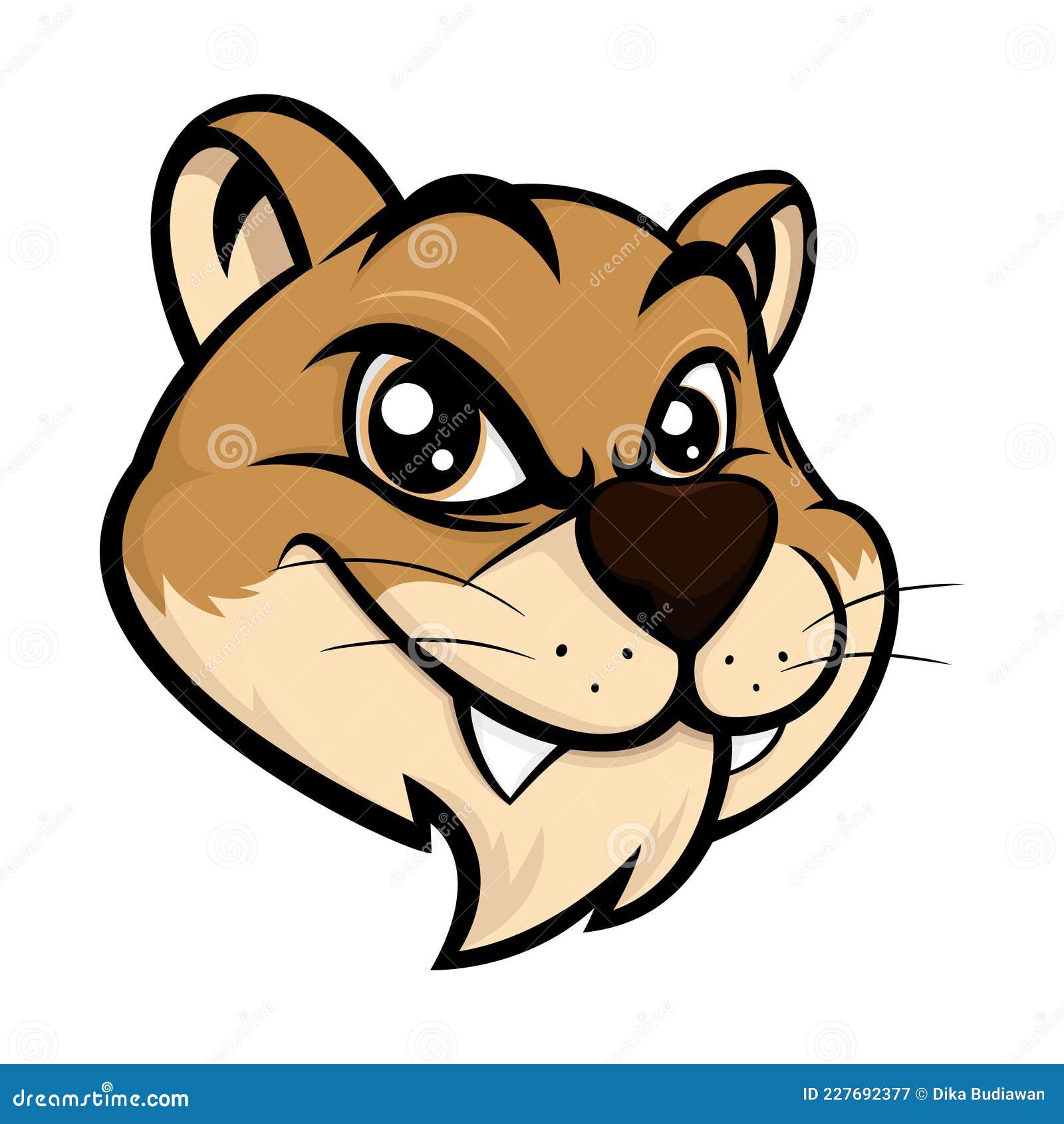 Puma Face Illustration Character Stock Vector - Illustration of hunter ...