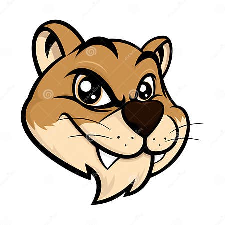 Puma Face Illustration Character Stock Vector - Illustration of hunter ...