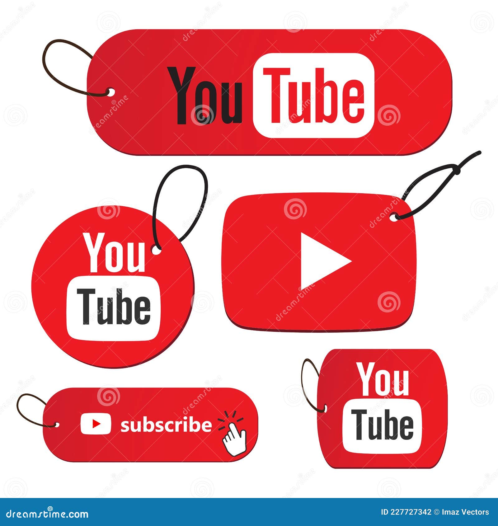 YouTube and Subscribe Tag Designs Vector Illustration Editorial ...