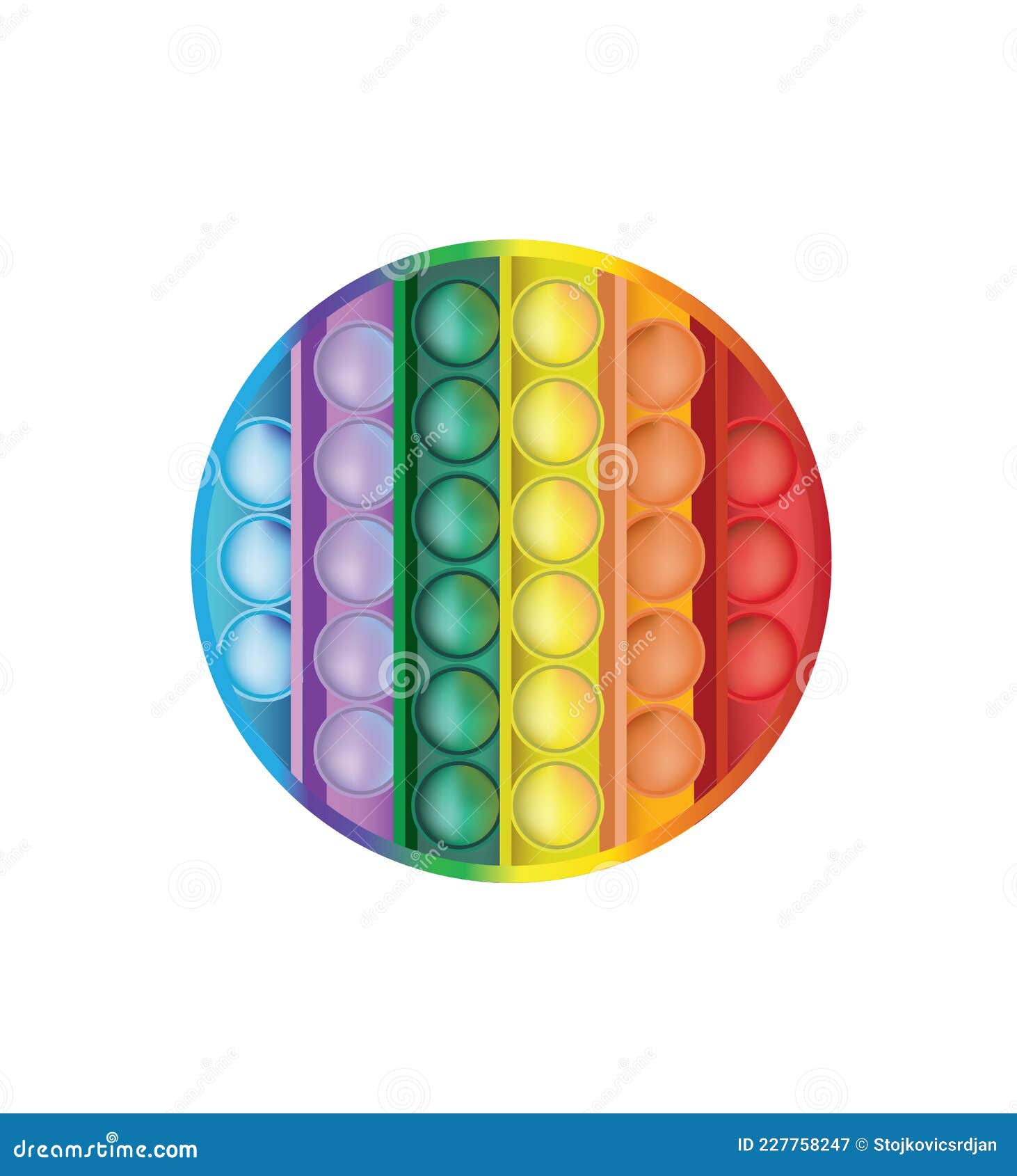 Rainbow colors fidget toy stock vector. Illustration of cool - 227758247