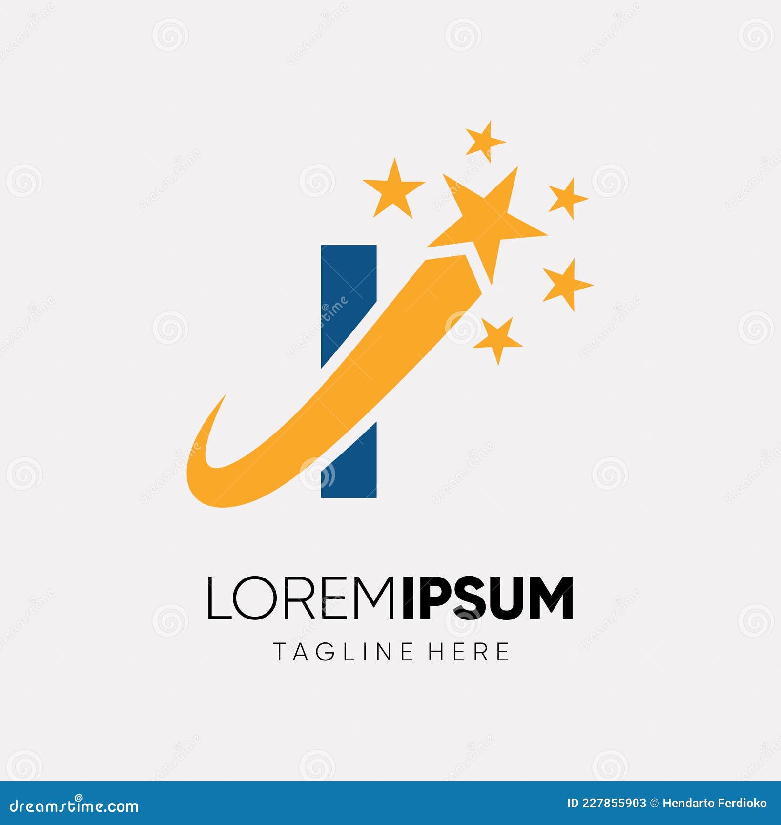 Letter I Initial Star Logo Design Vector Icon Emblem Graphic Stock ...